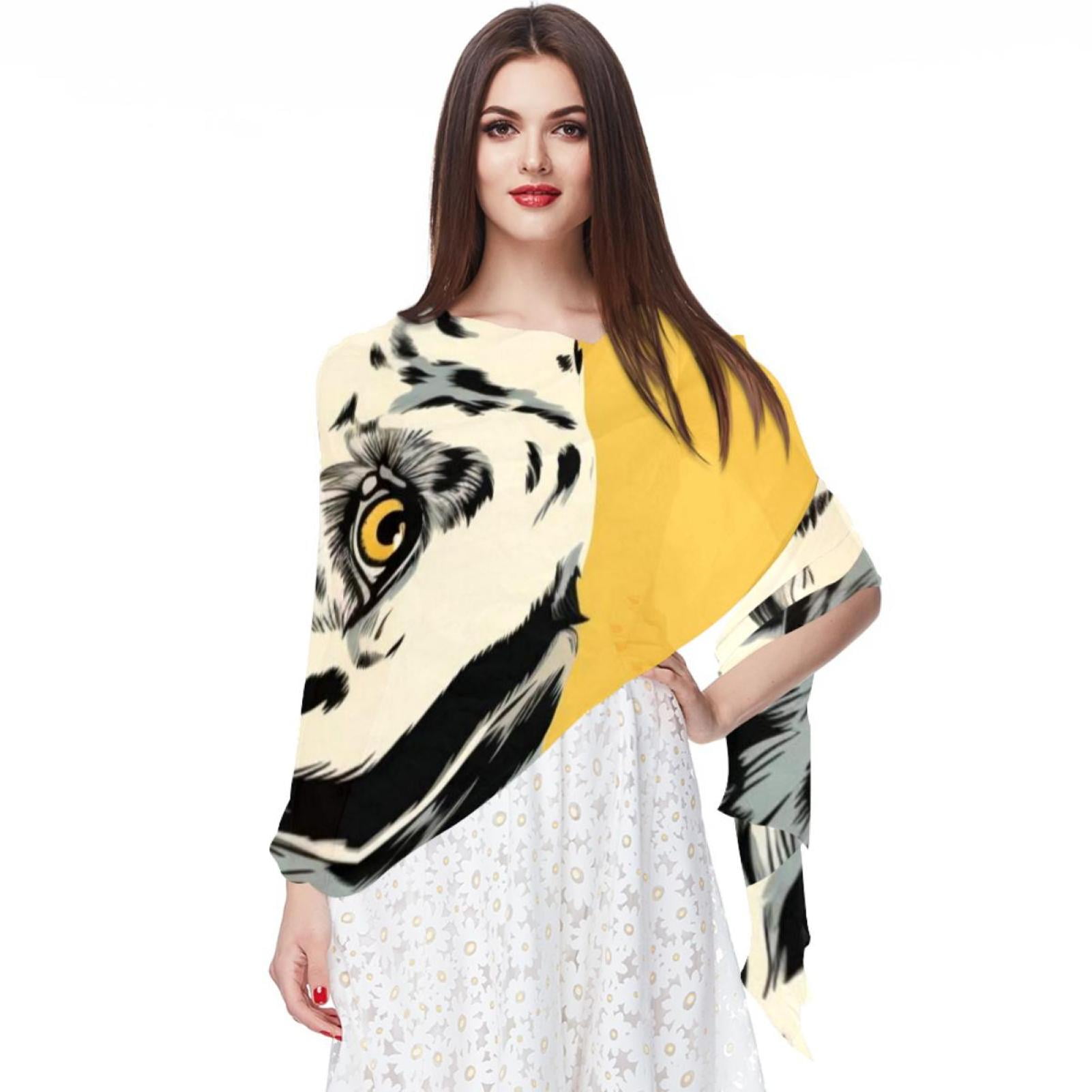 Spotted Dog Chiffon Translucent Light Breathable Silk Scarf 180*73 ...