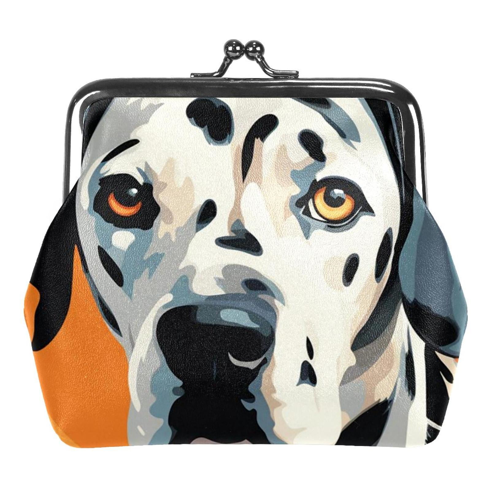 Spotted Dog Coin Purse, Kiss Lock Coin Purse, Large Capacity Coin Pouch ...