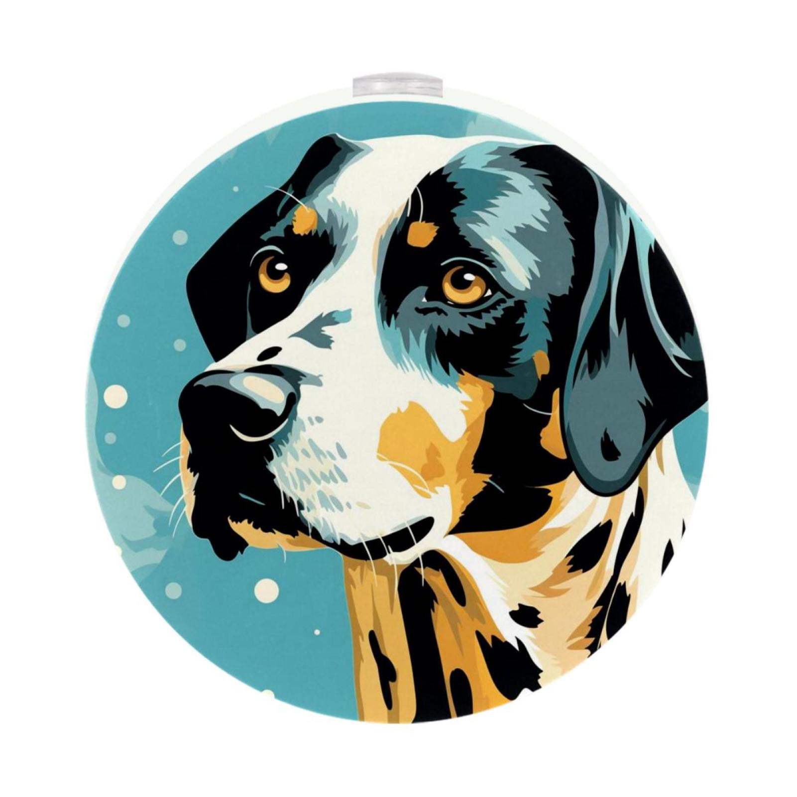 Spotted Dog LED Round Night Light-2PCS, Energy Efficient Plug-in Wall ...