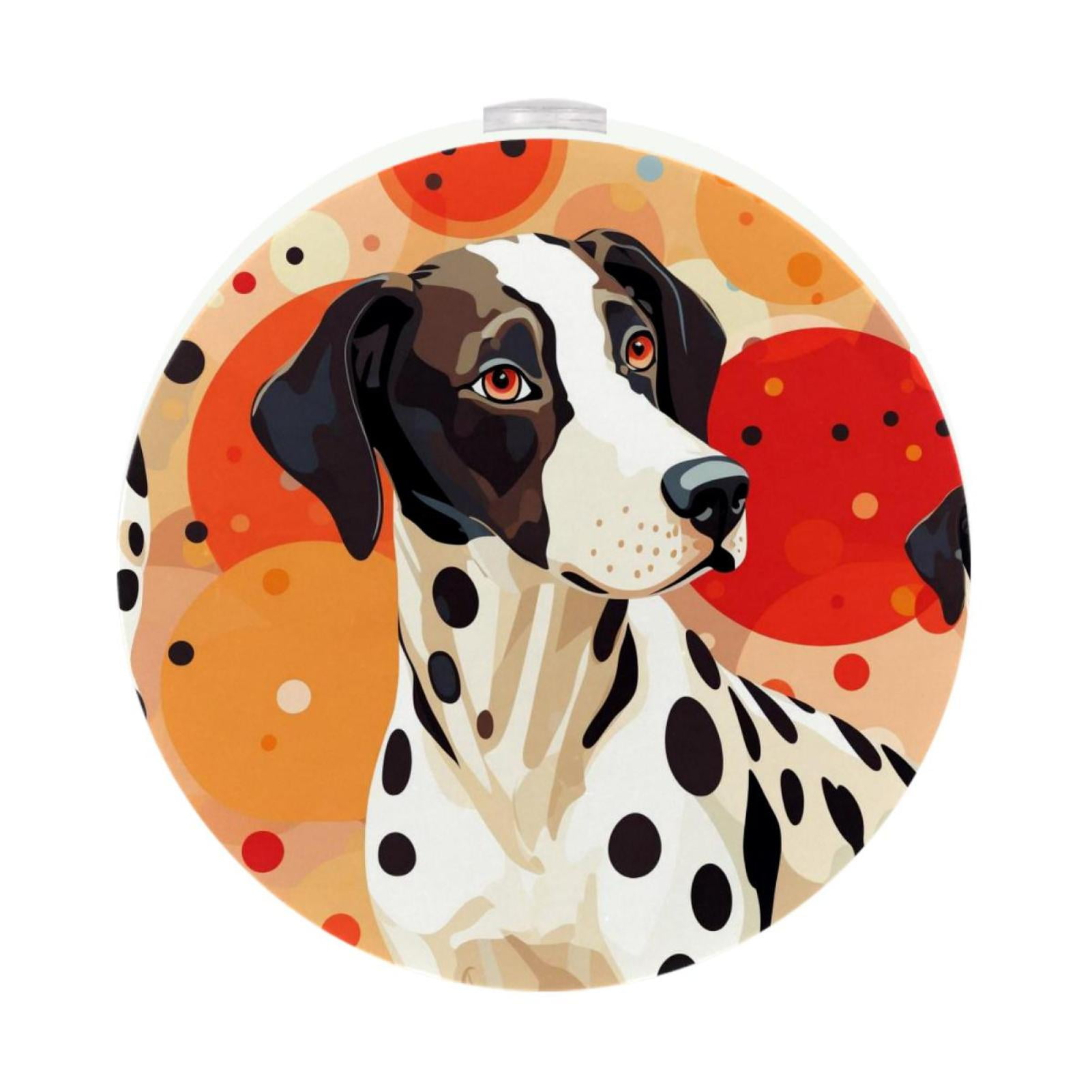 Spotted Dog LED Round Night Light-2PCS: Wireless & Portable Small ...