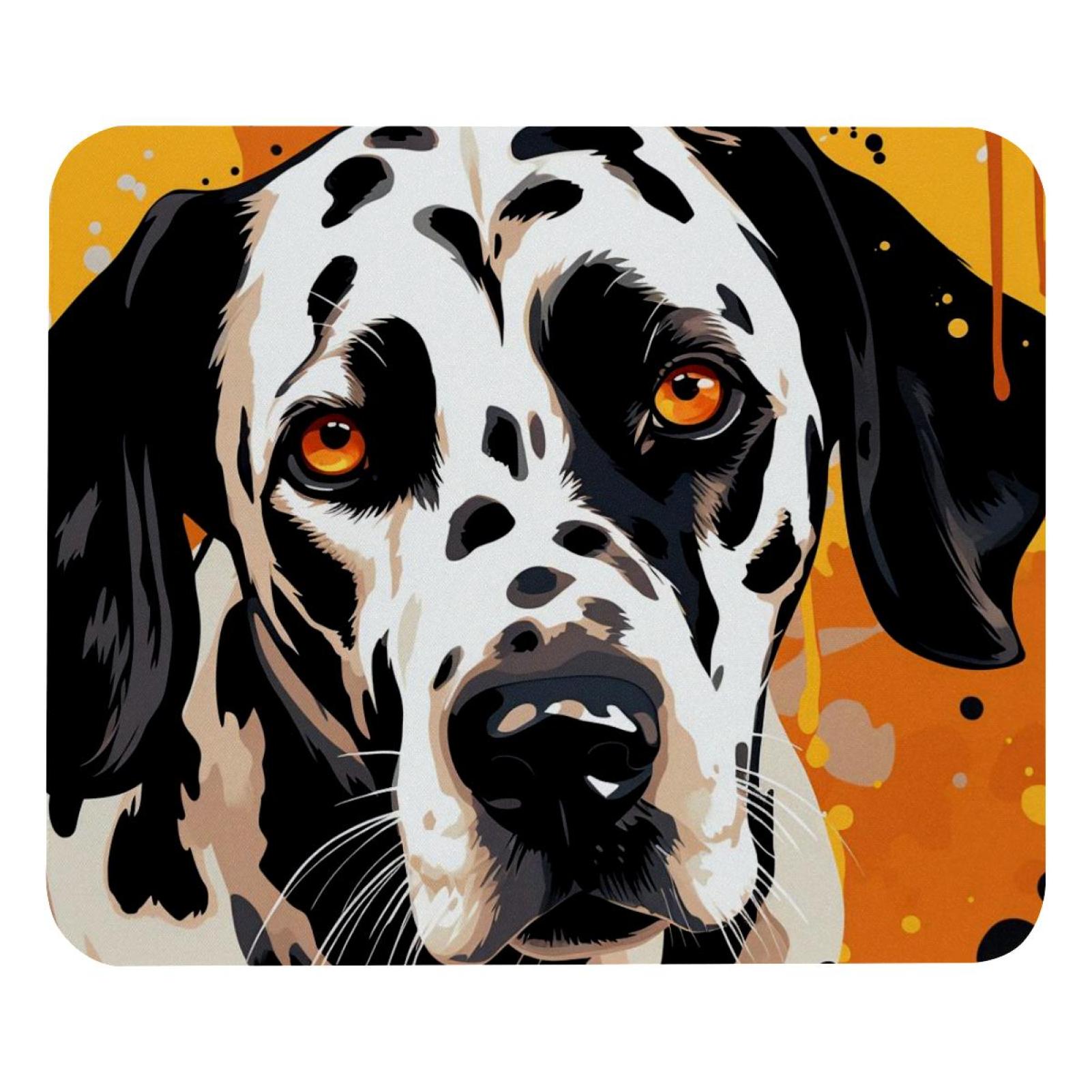 Spotted Dog Mouse Pad, Personality Design Rubber Base for Office Decor ...