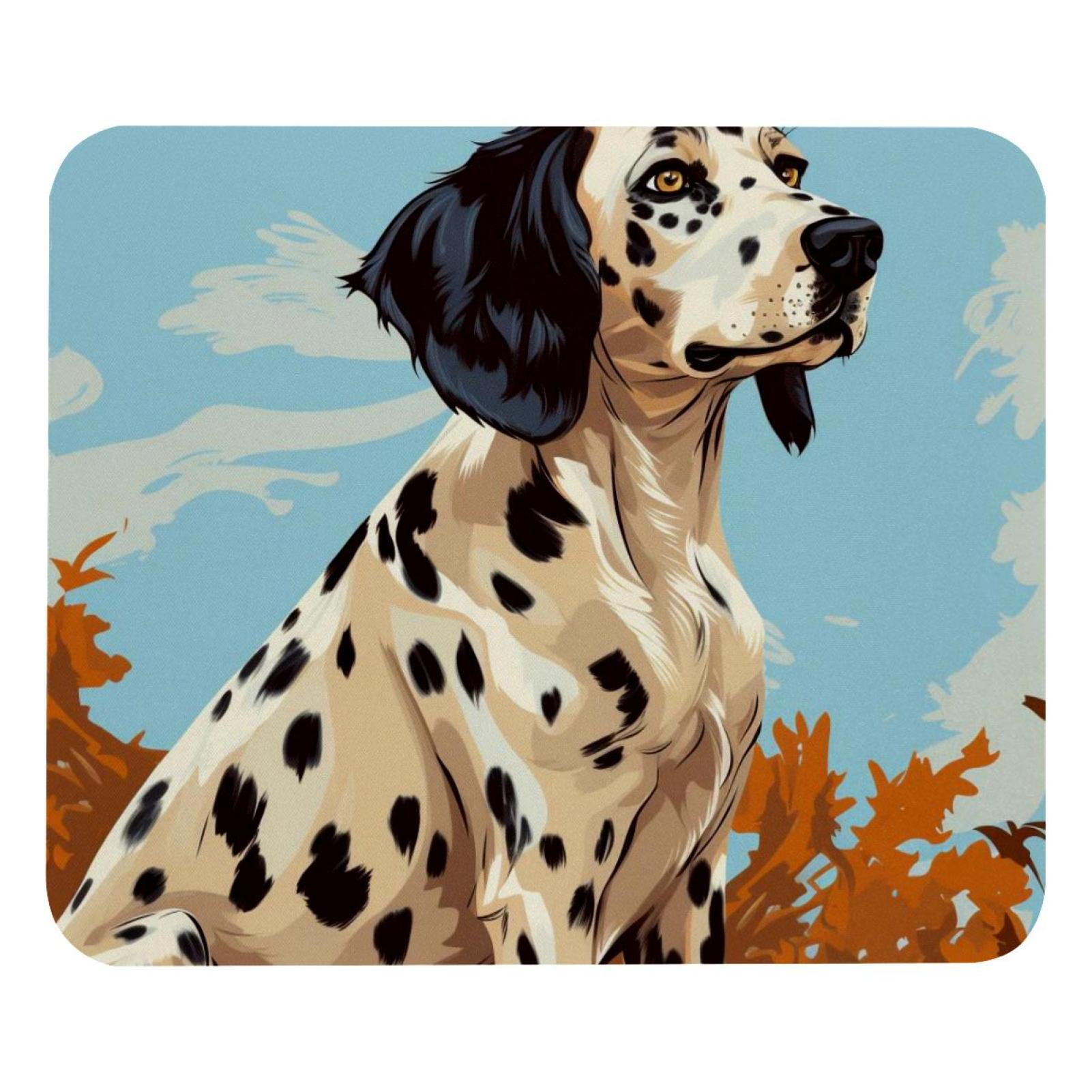 Spotted Dog Mouse Pad, Personality Design Rubber Base for Office Decor ...