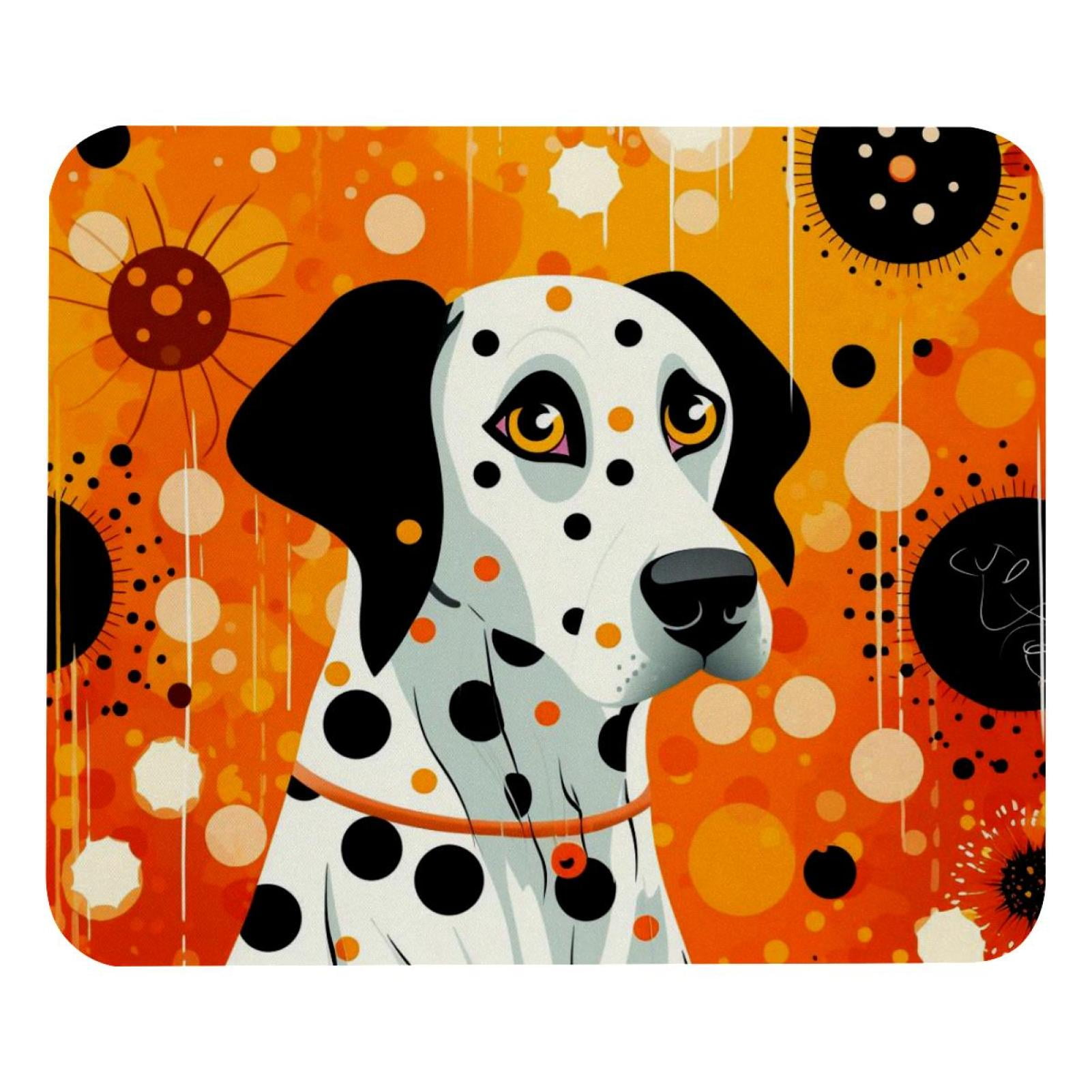 Spotted Dog Mouse Pad, Personality Design Rubber Base for Office Decor ...