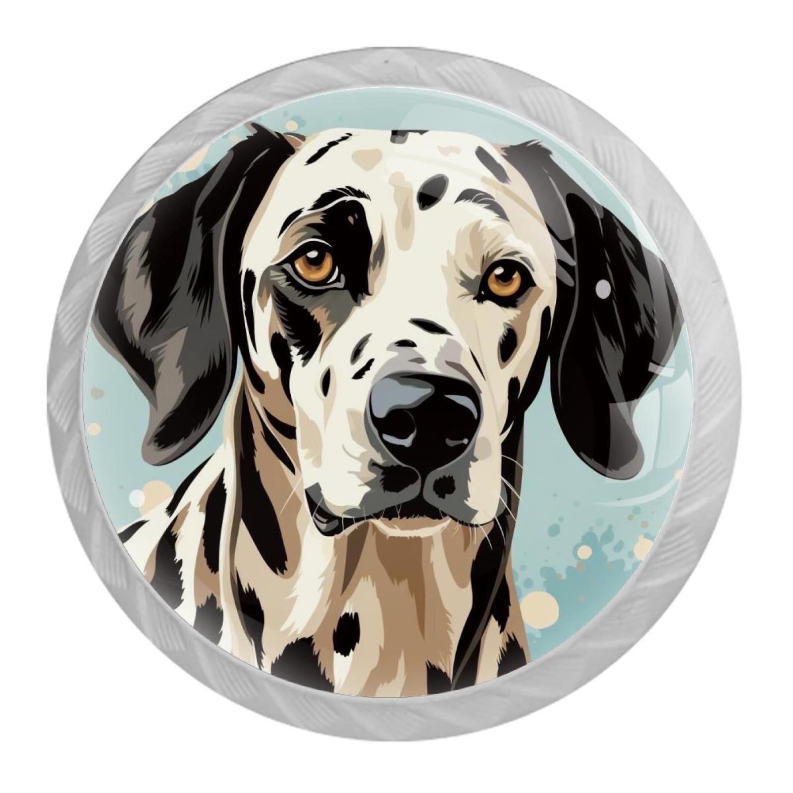 Spotted Dog Pattern Custom Drawer Knobs - Transparent Cabinet Knobs ABS ...