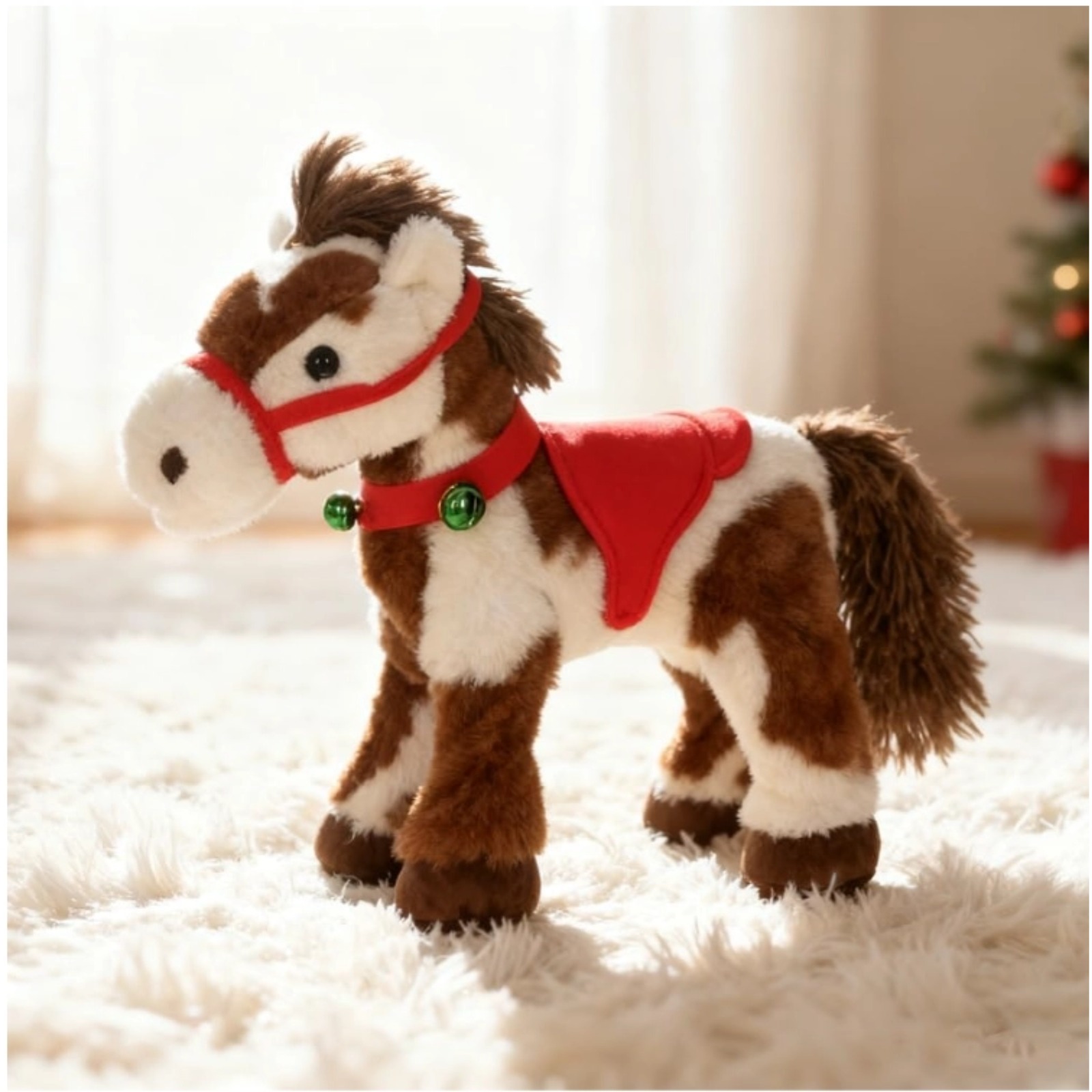 Spotted Electric Interactive Plush Horse, Realistic Walking Stuffed ...