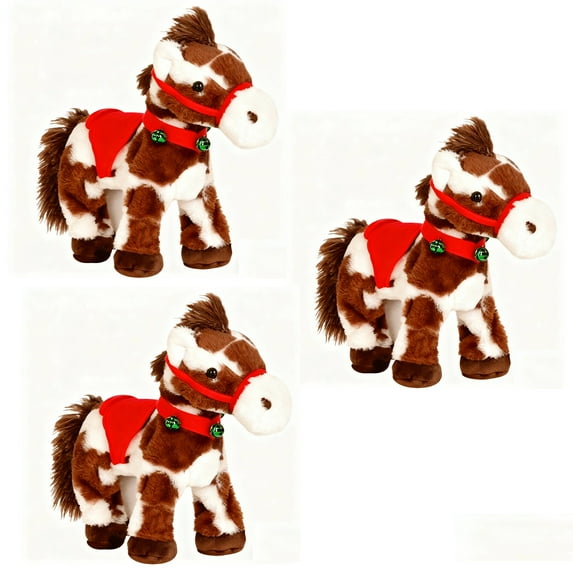 Spotted Electric Plush Horse for Kids, Interactive Walking Stuffed Pony ...
