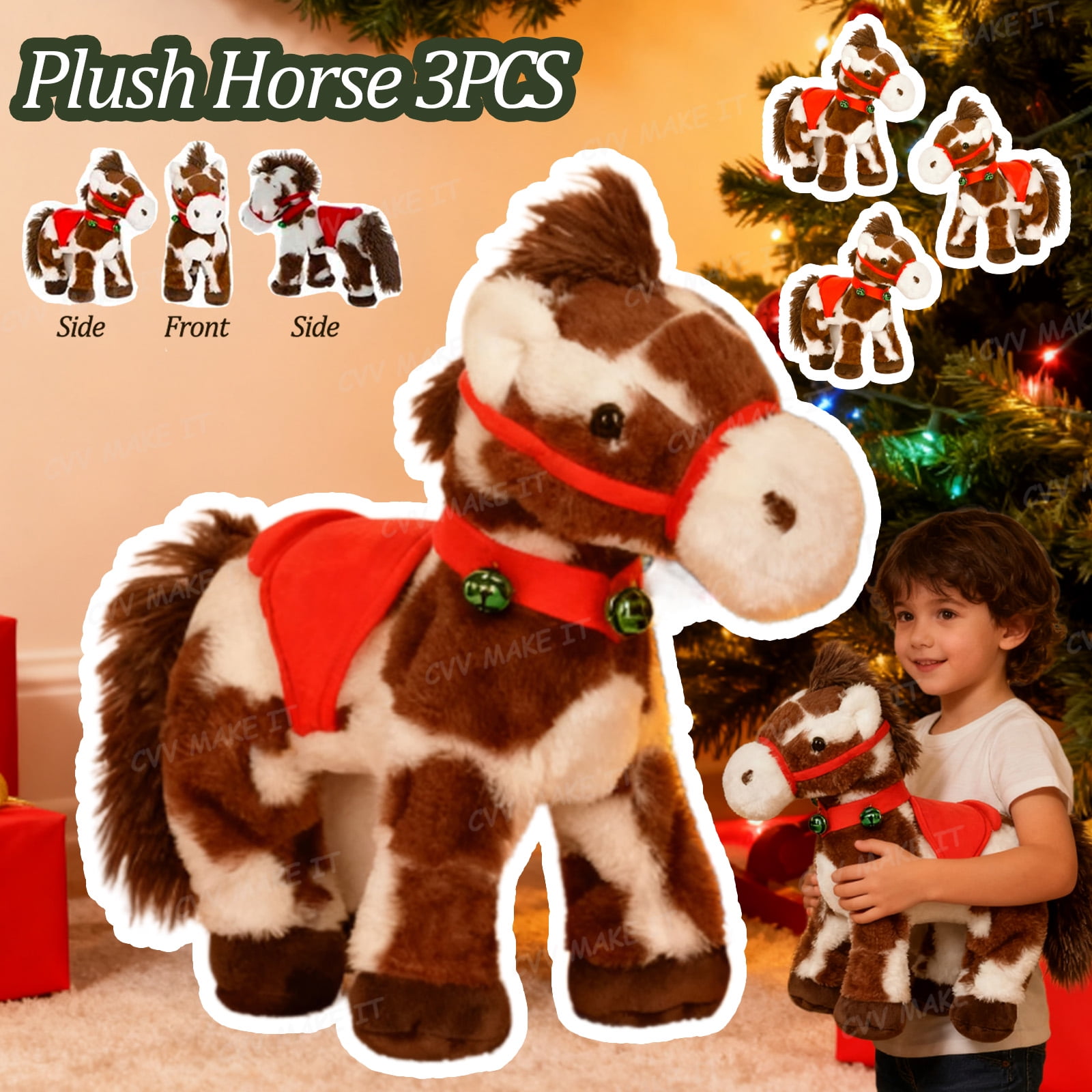 Spotted Electric Plush Horse, Soft Adorable Pony with Sound Cute ...