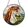 Spotted Horse Western Scene Stained Glass Suncatcher Window Decor ...
