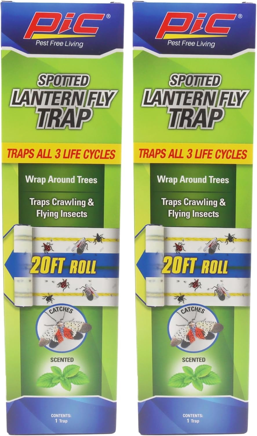 Spotted Lantern Fly Trap, 2 Rolls 20ft Each, Outdoor Adhesive Crawling ...