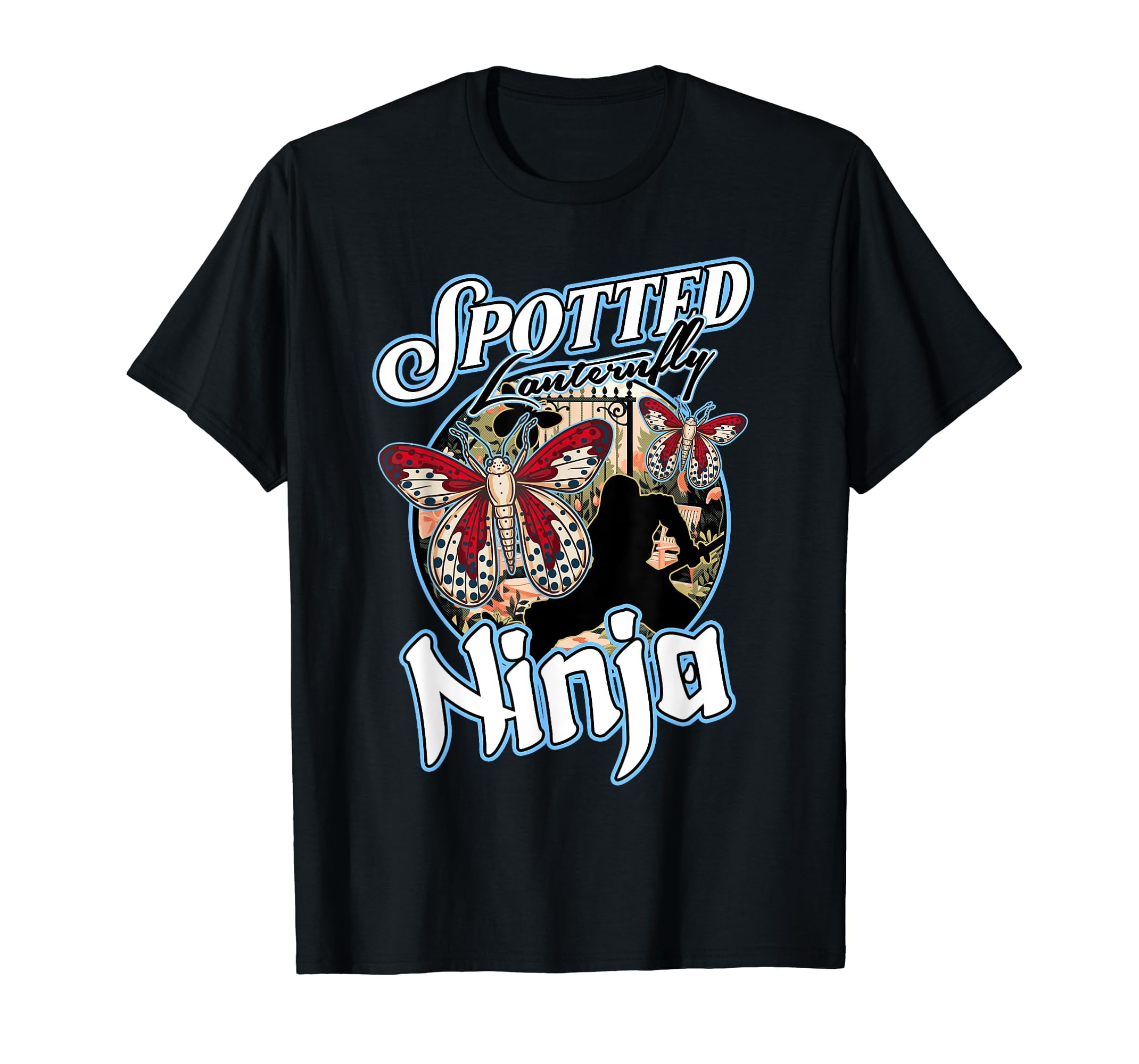 Spotted Lanternfly Trap Ninja Warrior Assassin Lantern Fly T-Shirt ...