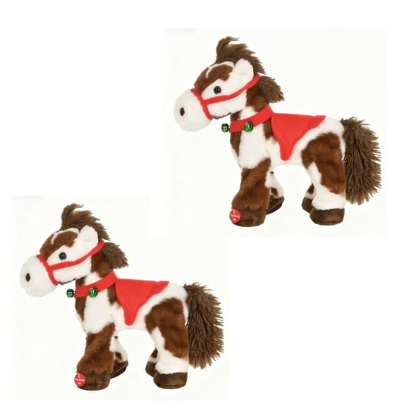 Spotted Soft Electric Plush Horse, Interactive Walking Pony with ...