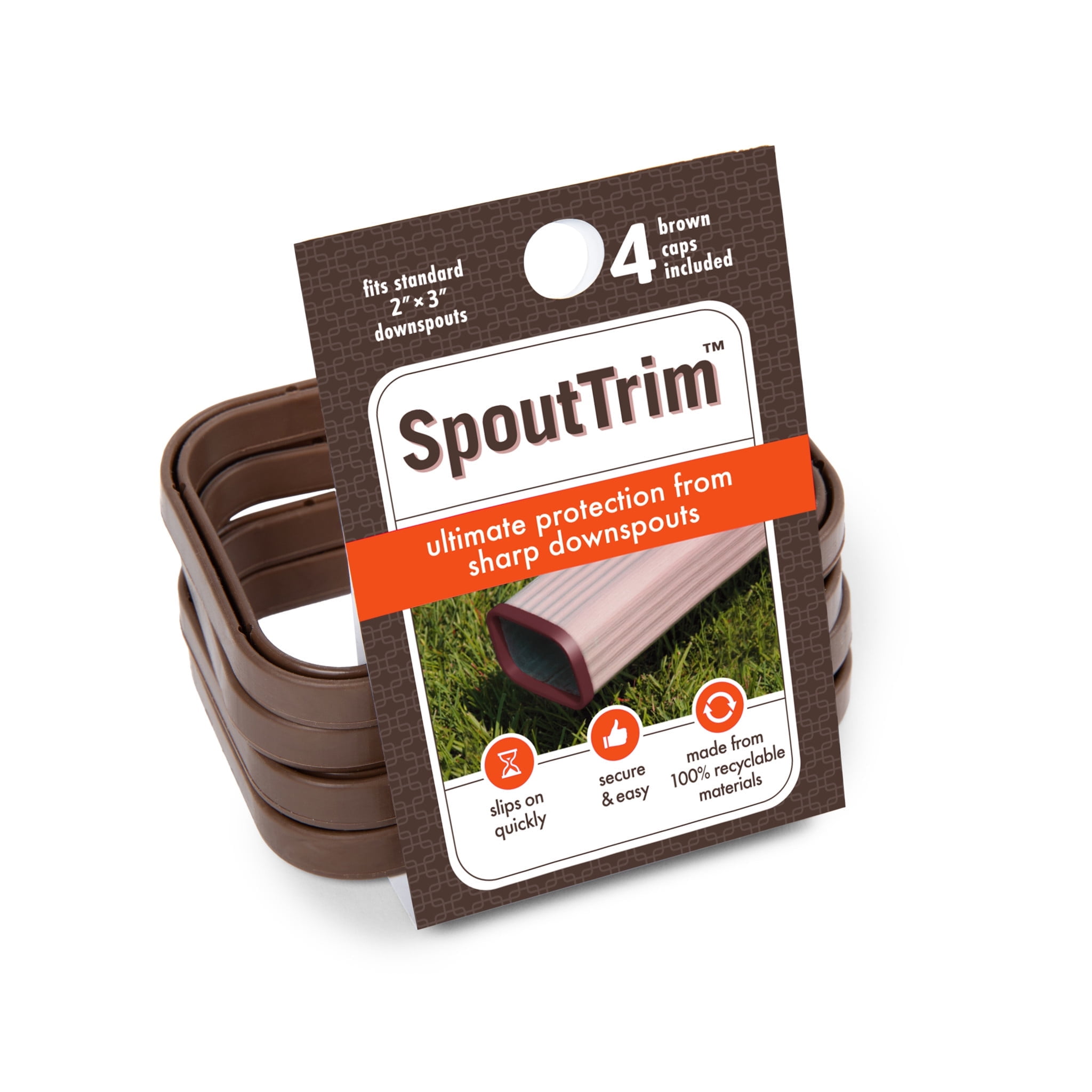 SpoutTrim | Downspout Safety Cap and Cover | 2"x3" | Durable | 4-Pack ...
