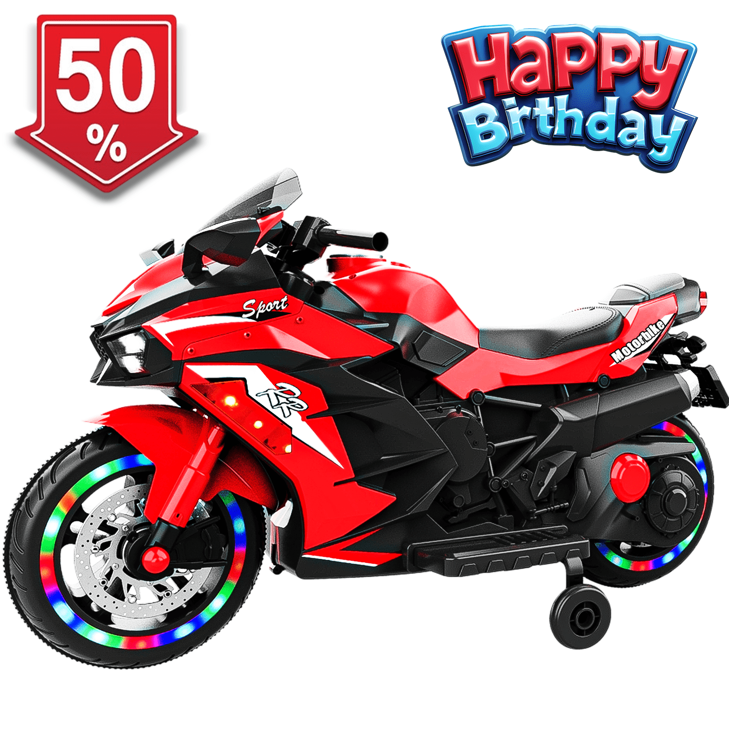Zogymoz 12V Kids Motorcycle Ride-On, Electric, for Boys & Girls Aged 3 ...