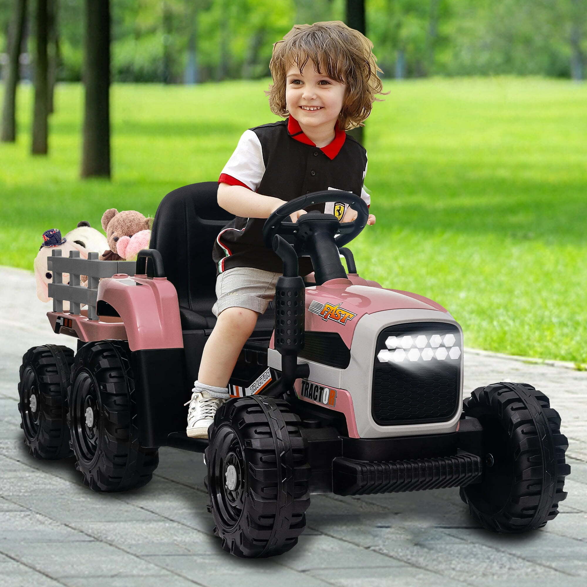 Spoway 12v Kids Ride on Truck, 2 Seater Powered Ride on Toy Car with ...