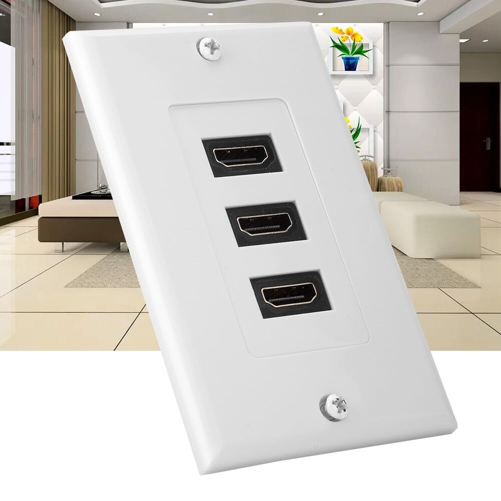 Spptty 3-port Video Panel Socket USB Hub Adapter Wall Socket, USB ...