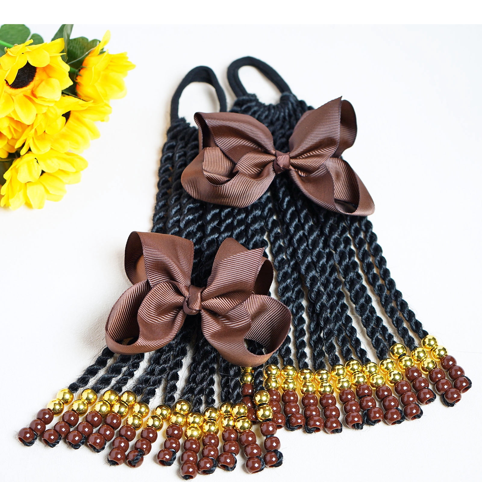 2pcs STHair Kids Ponytail Extension, Band Synthetic Hair Extension with ...