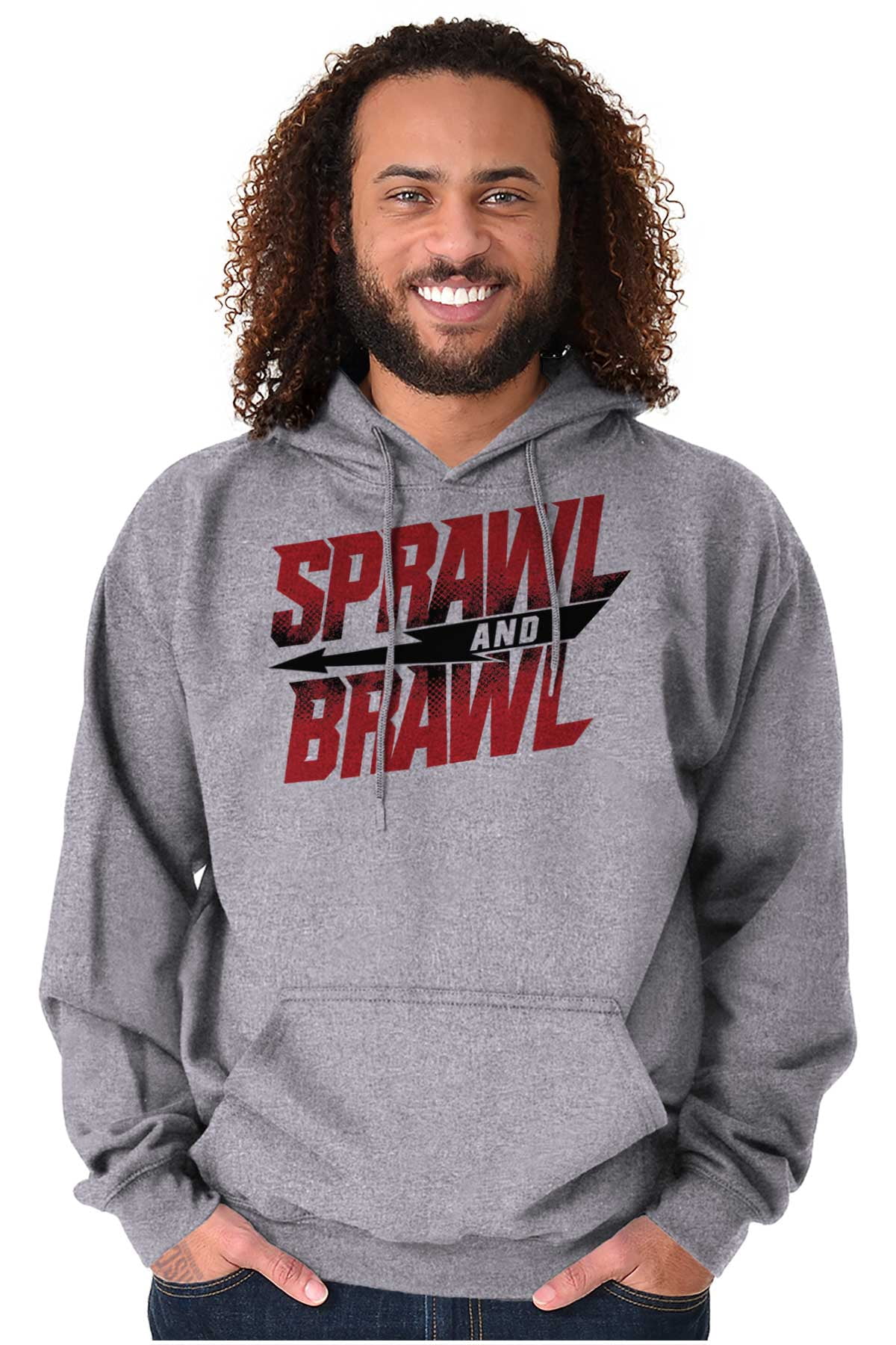 Sprawl and Brawl Muay Thai Fight Unisex Plus Size Hoodie Brisco Brands ...