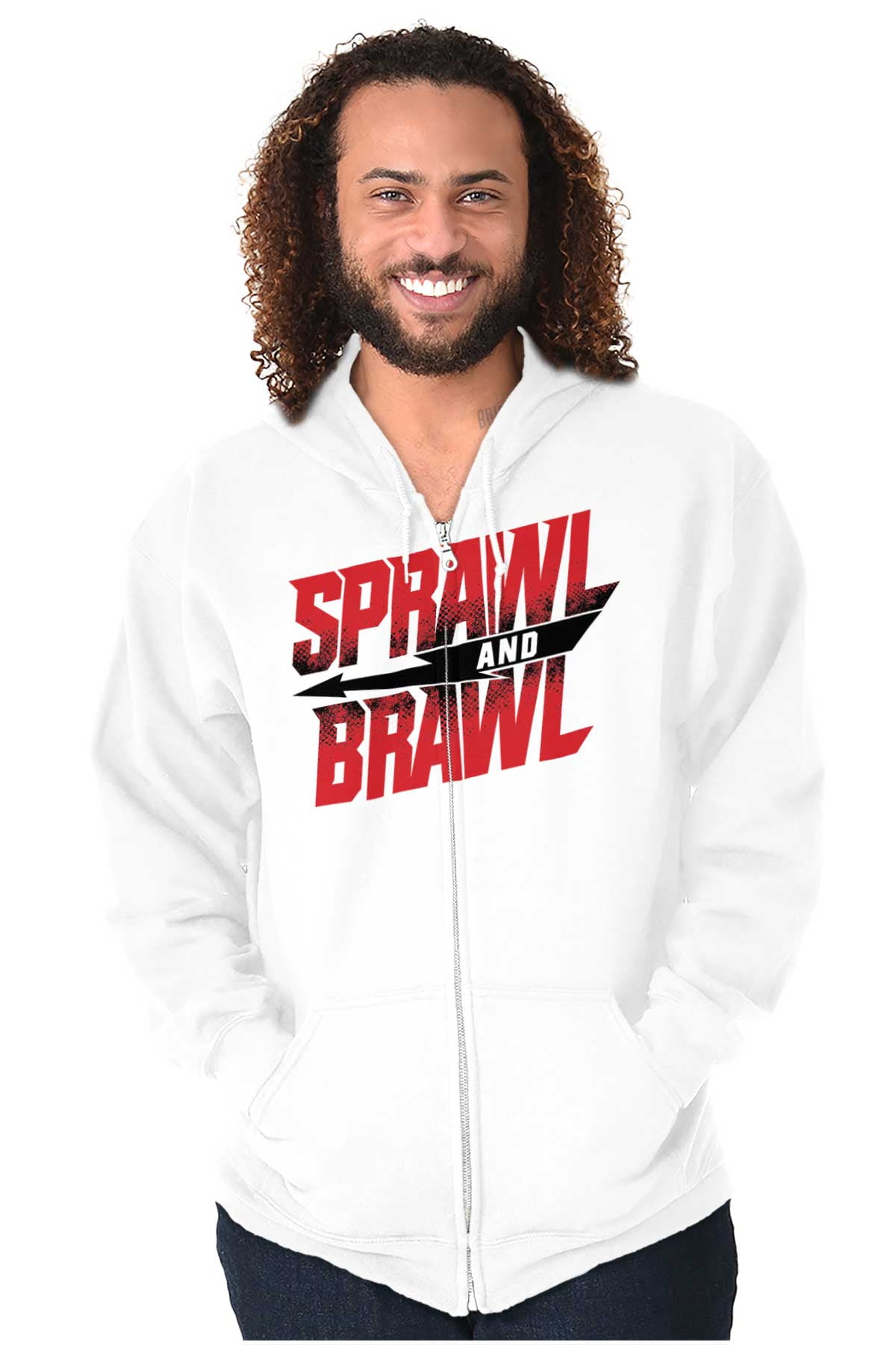 Sprawl and Brawl Muay Thai Fight Zip Up Hoodie Men's Women's Brisco ...