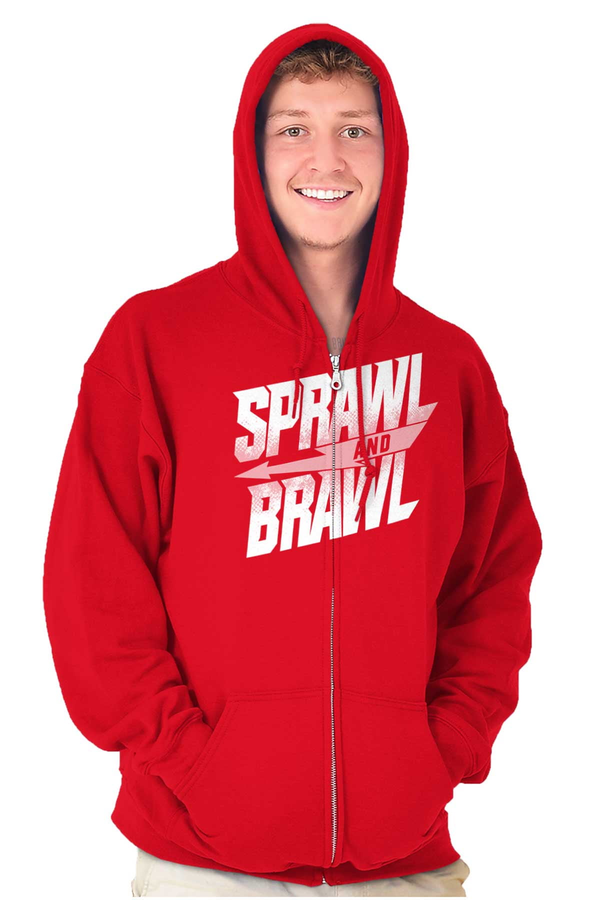 Sprawl and Brawl Muay Thai Fight Zip Up Hoodie Men's Women's Brisco ...