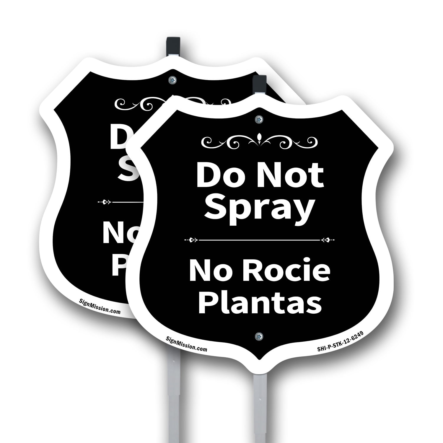 Do Not Spray Bilingual English / Spanish (2 Pack) 12 inch X 12 inch ...