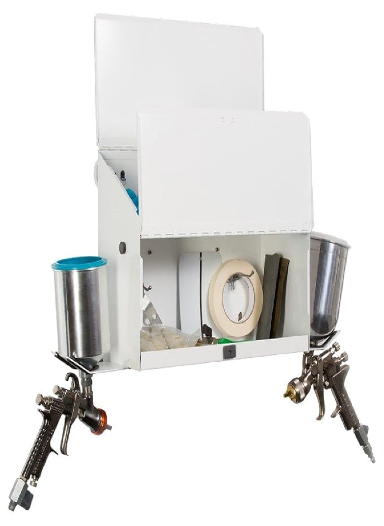 Spray Booth Organizer - BoothBox 2 Magnetic Cabinet w/ Gun Holders ...