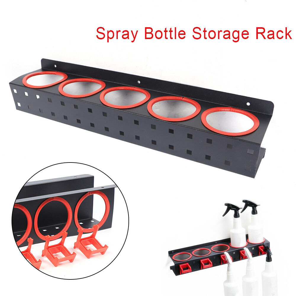 Spray Bottle Holder Aerosol Can Storage Rack Wall Mounted Van Garage 5 ...