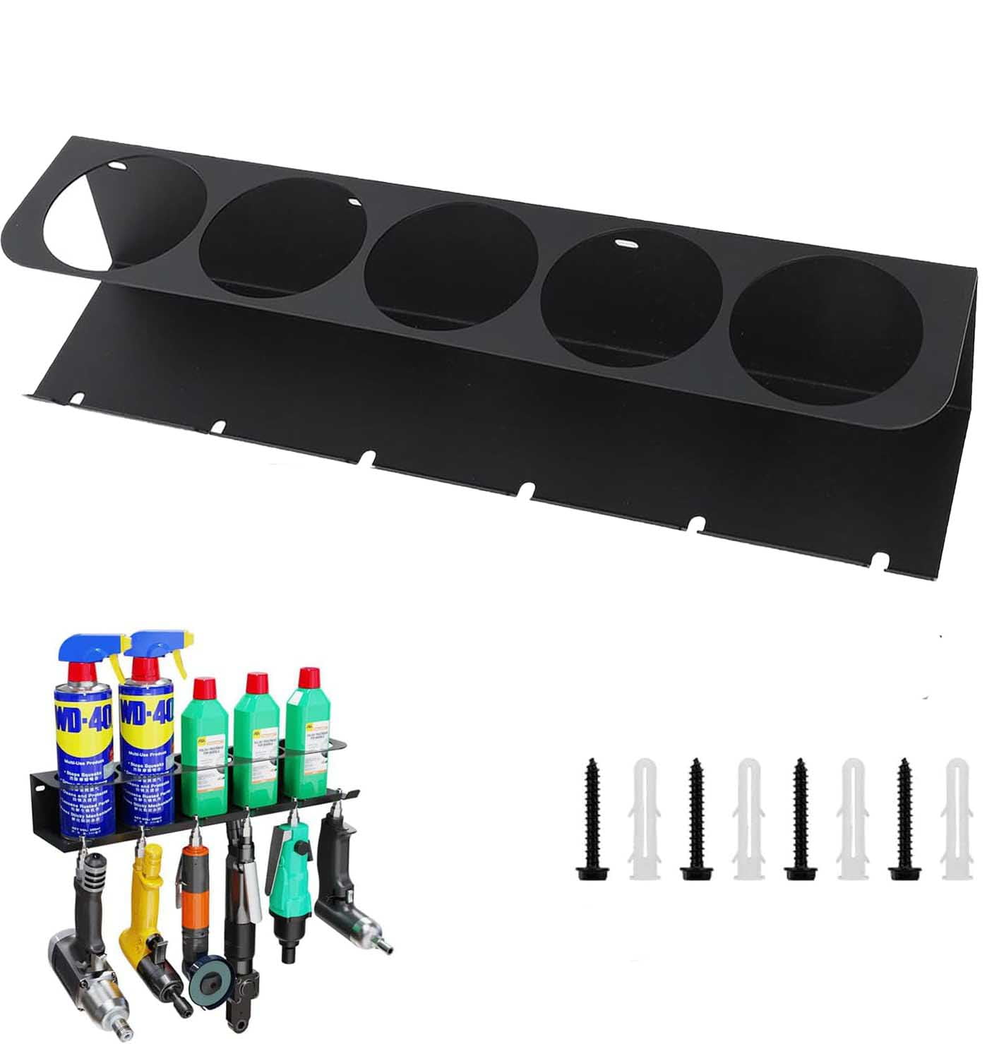 Spray Bottle Rack,Can Holder, Wall-mounted Garage Bottle Organizer ...