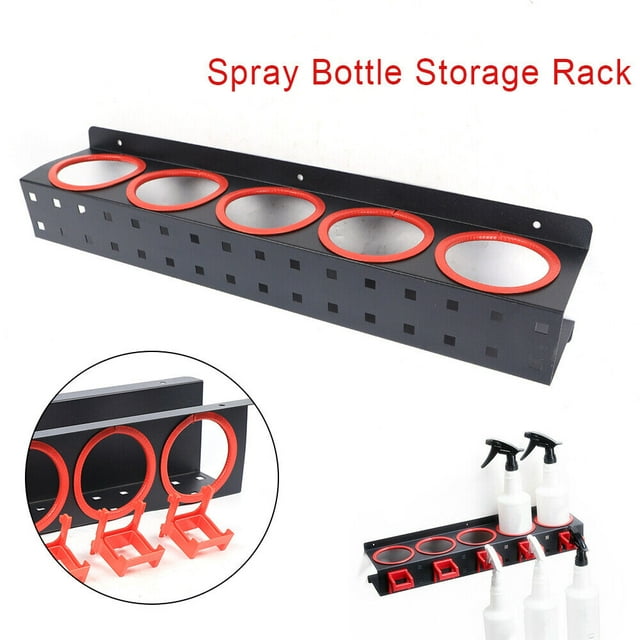 Spray Bottle Storage Rack Abrasive Wall-mounted Rail Detailing Tool ...