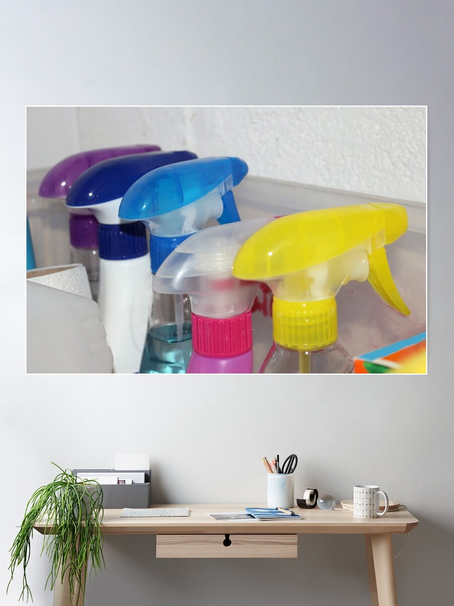 Spray Bottles Poster Wall Art, Modern Wall Decor For Living Room ...