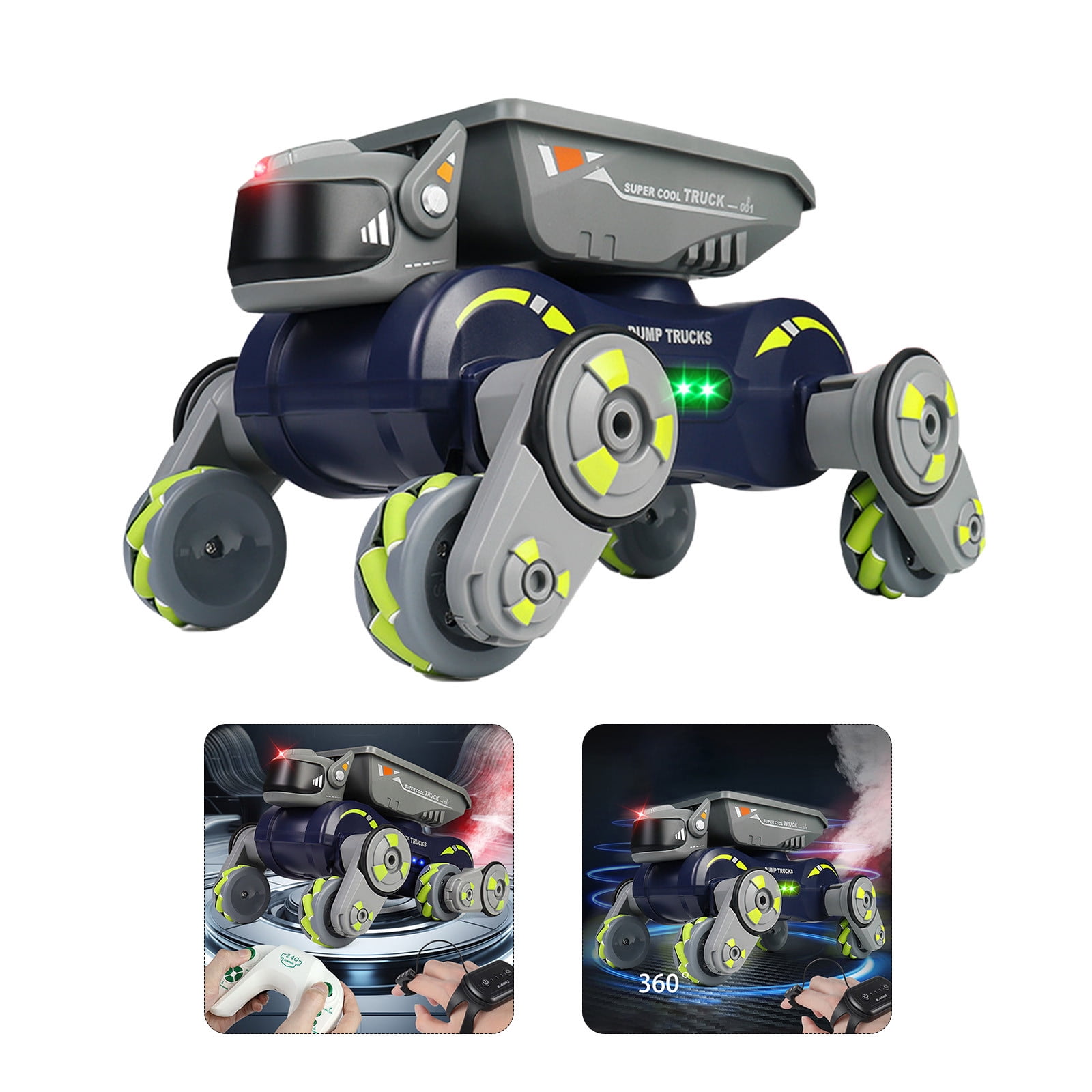 Spray Car 2.4 Rotating Gesture Sensor Robot With Lights Music For Boys ...