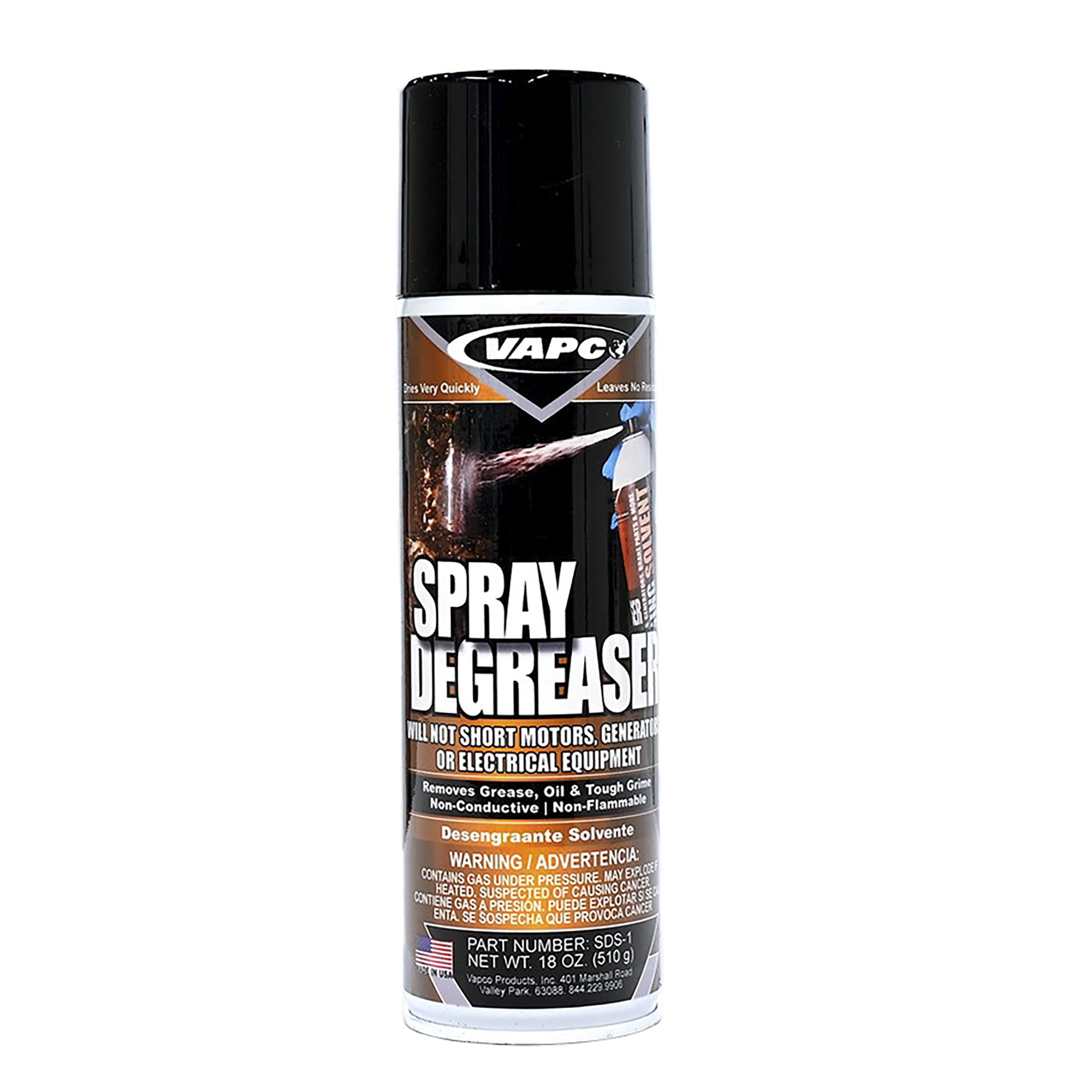 Spray Degreaser Solvent 18 Oz Vapco SDS-1 - Walmart.com