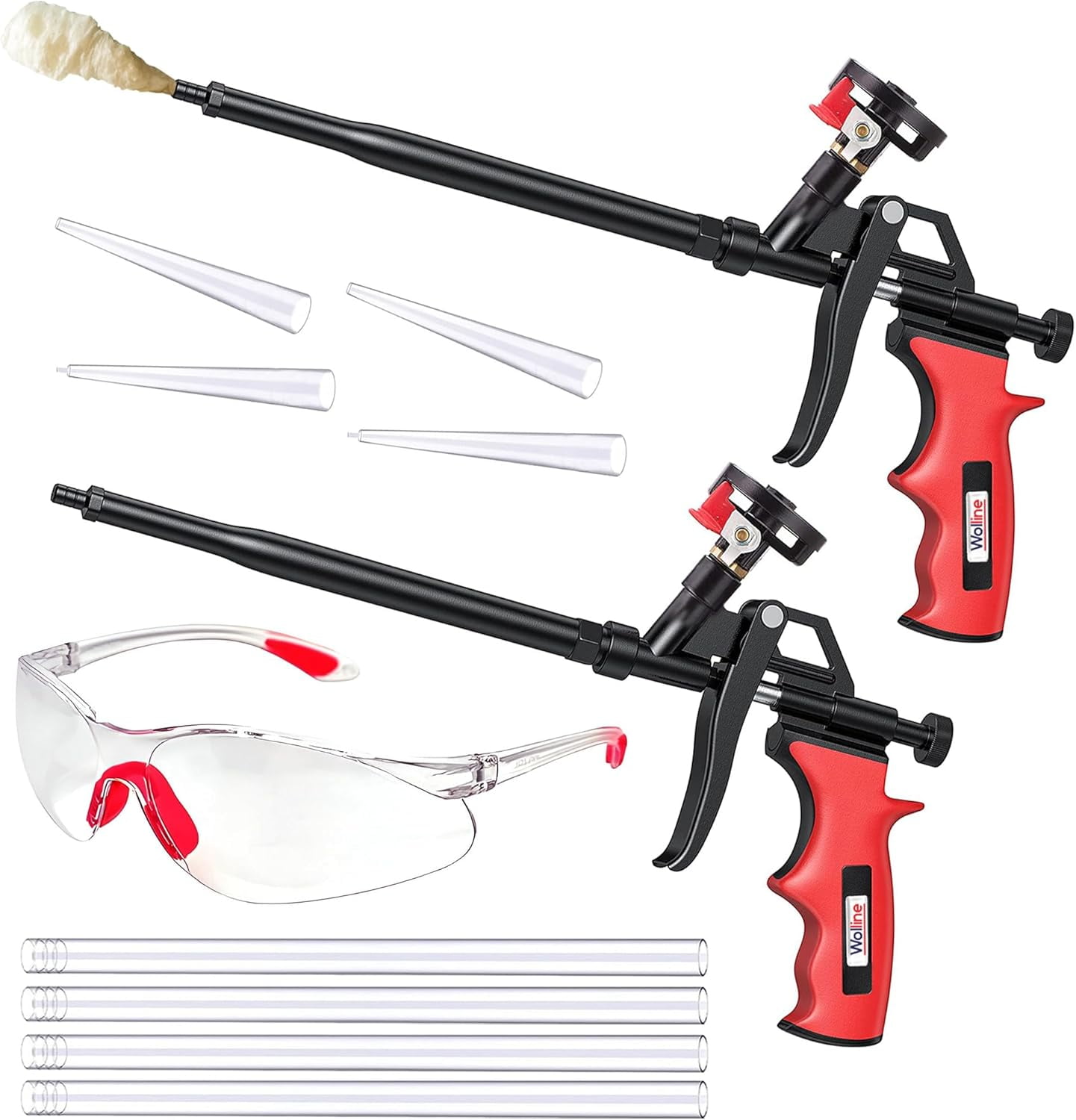 Spray Foam Gun, (2 Foam Gun + 8 Nozzle) Spray Foam Insulation Gun ...