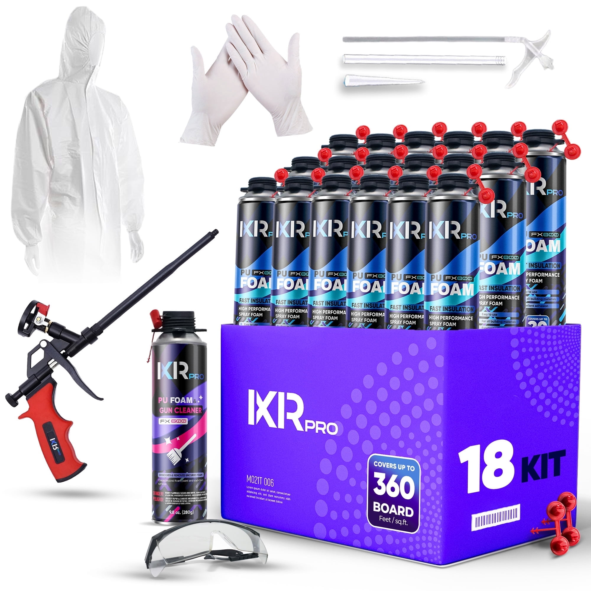 Spray Foam Insulation Kit (18 PK Kit-25.4 oz.) Expanding Foam Sealant ...