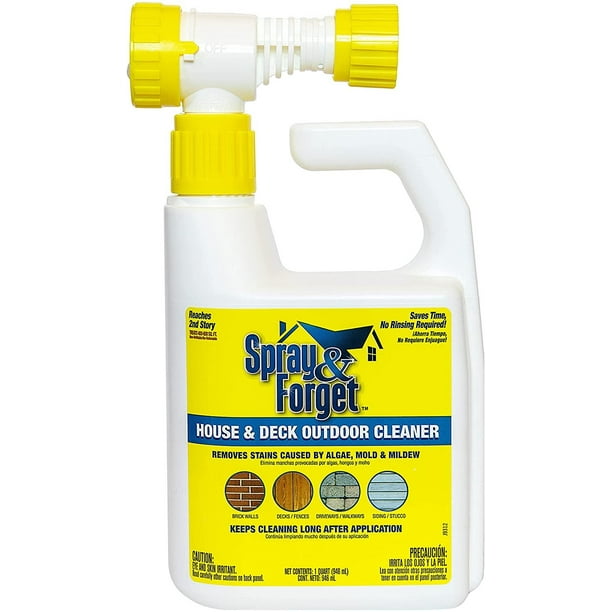 Spray & Forget House & Deck Outdoor Cleaner Hose End Adapter - Stain ...