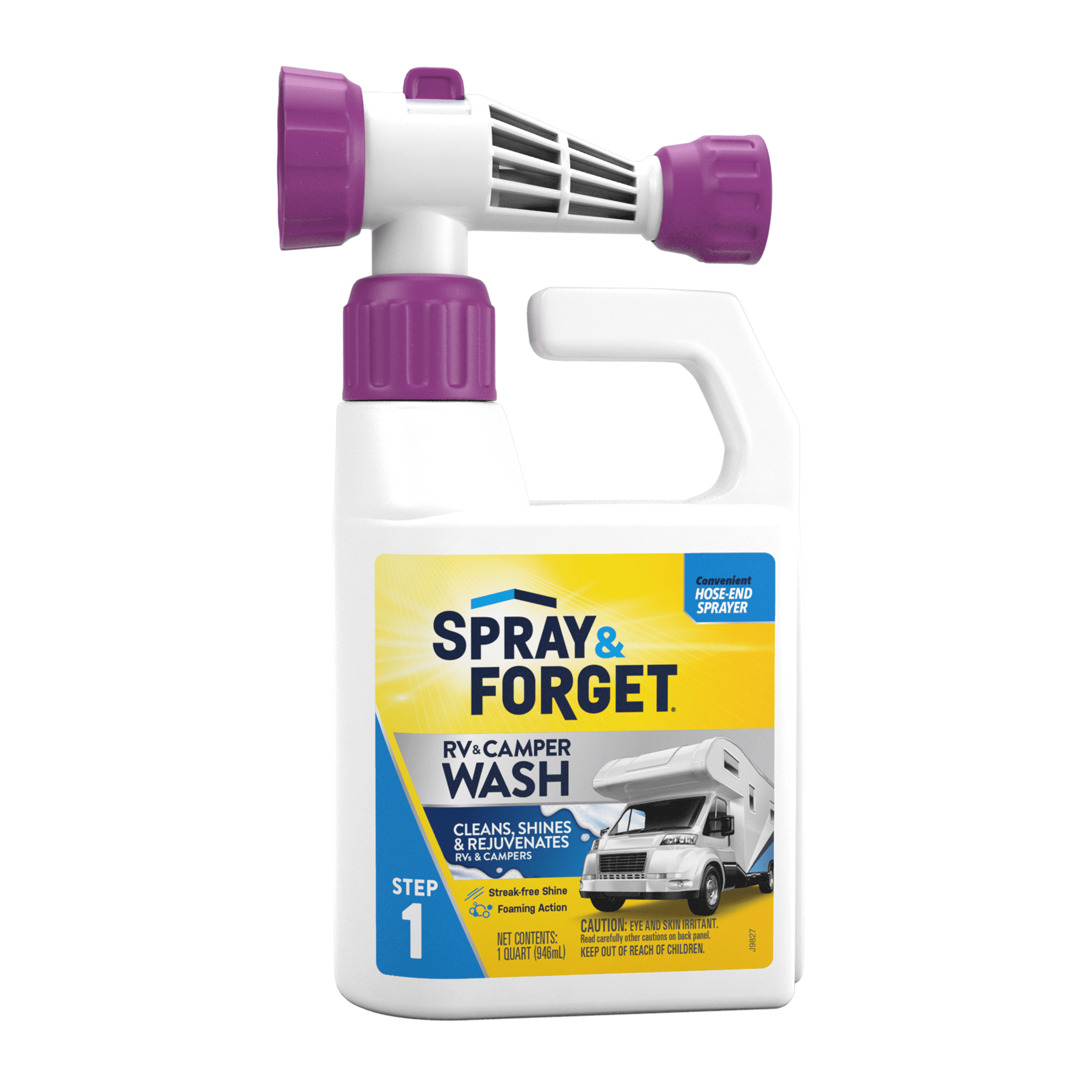 Spray & Forget RV & Camper Cleaner with Hose End Adapter - 1 Quart ...
