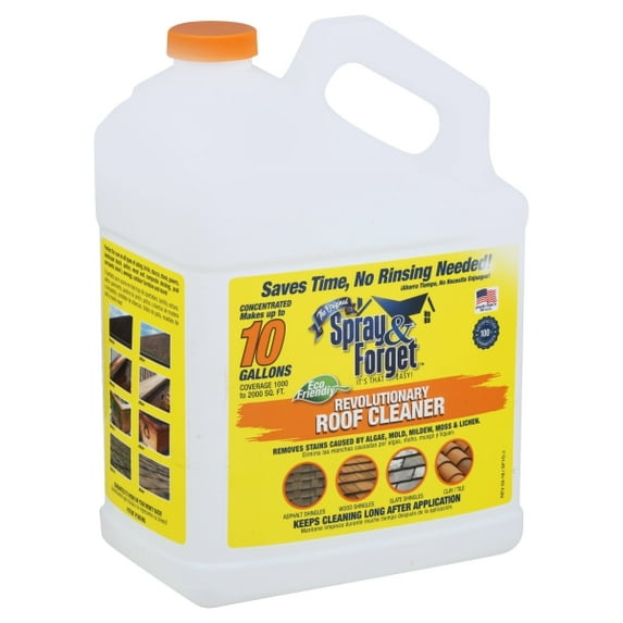 Spray & Forget SFRCG04 Roof Cleaner, 1-Gallon Concentrate - Quantity 1 ...