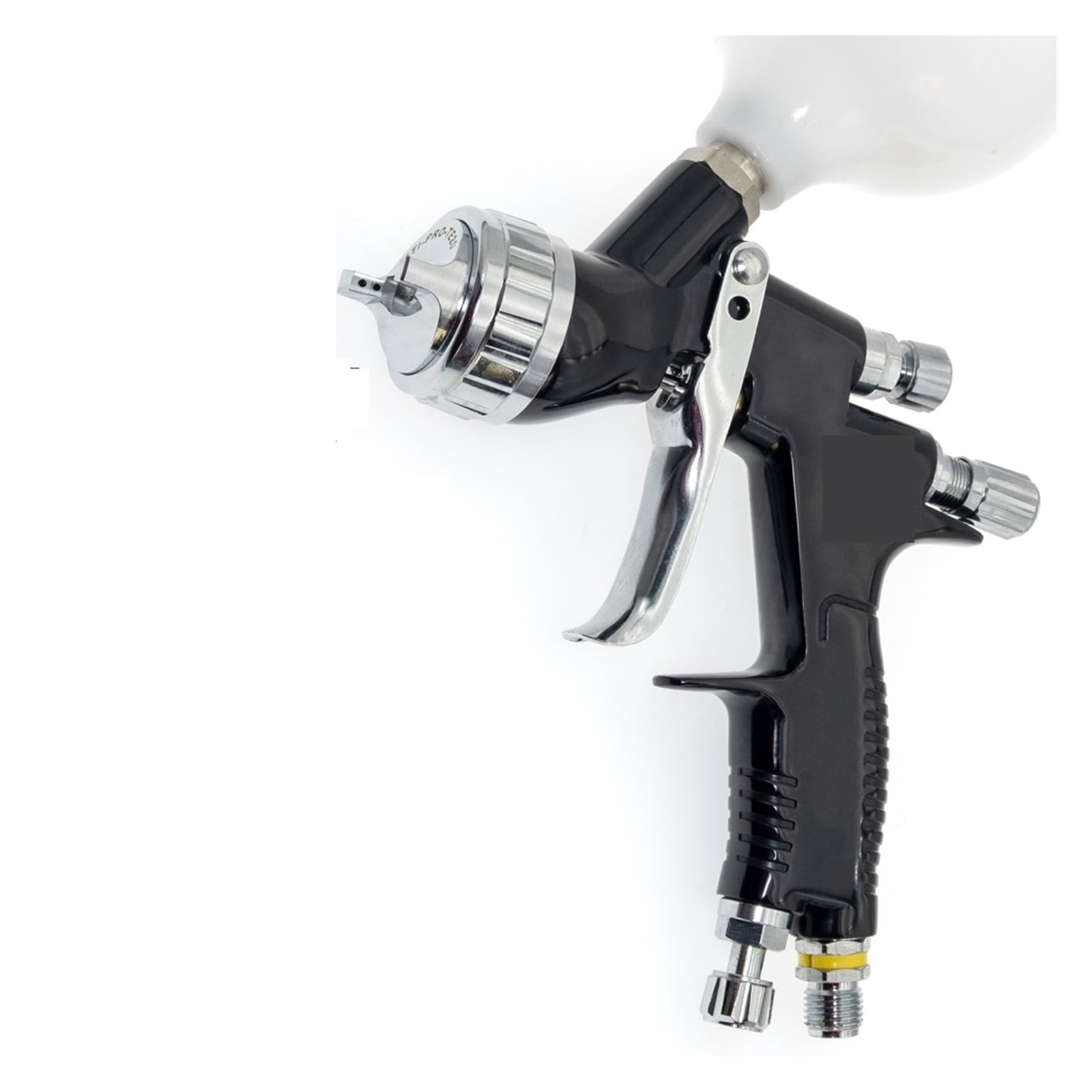 Spray Gun For Cars 1.3/1.8mm Nozzle Black Painting Gun With Mixing Cup ...