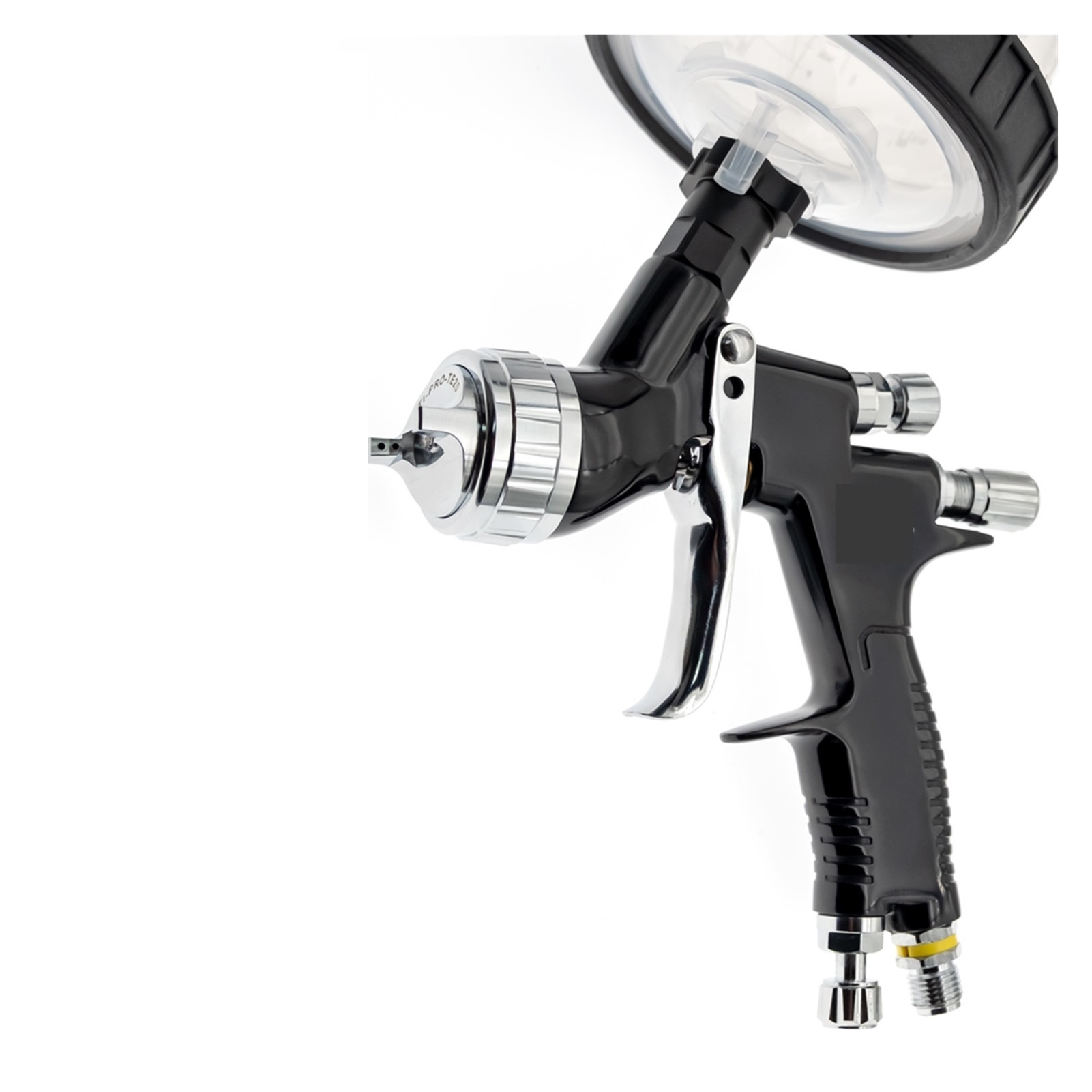 Spray Gun For Cars 1.3/1.8mm Nozzles Black Painting Gun With Mixing Cup ...