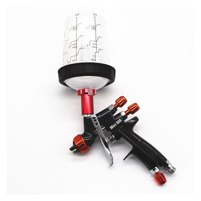 Spray Gun With 400CC Mix Cup Air Spray Gun With Paint Mixing Cup And ...