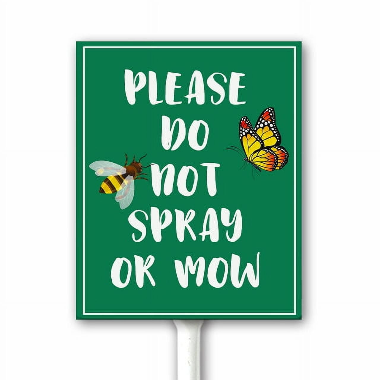 Do Not Spray or Mow Sign Outdoor Yard Sign With Stake Spring Garden Mow ...