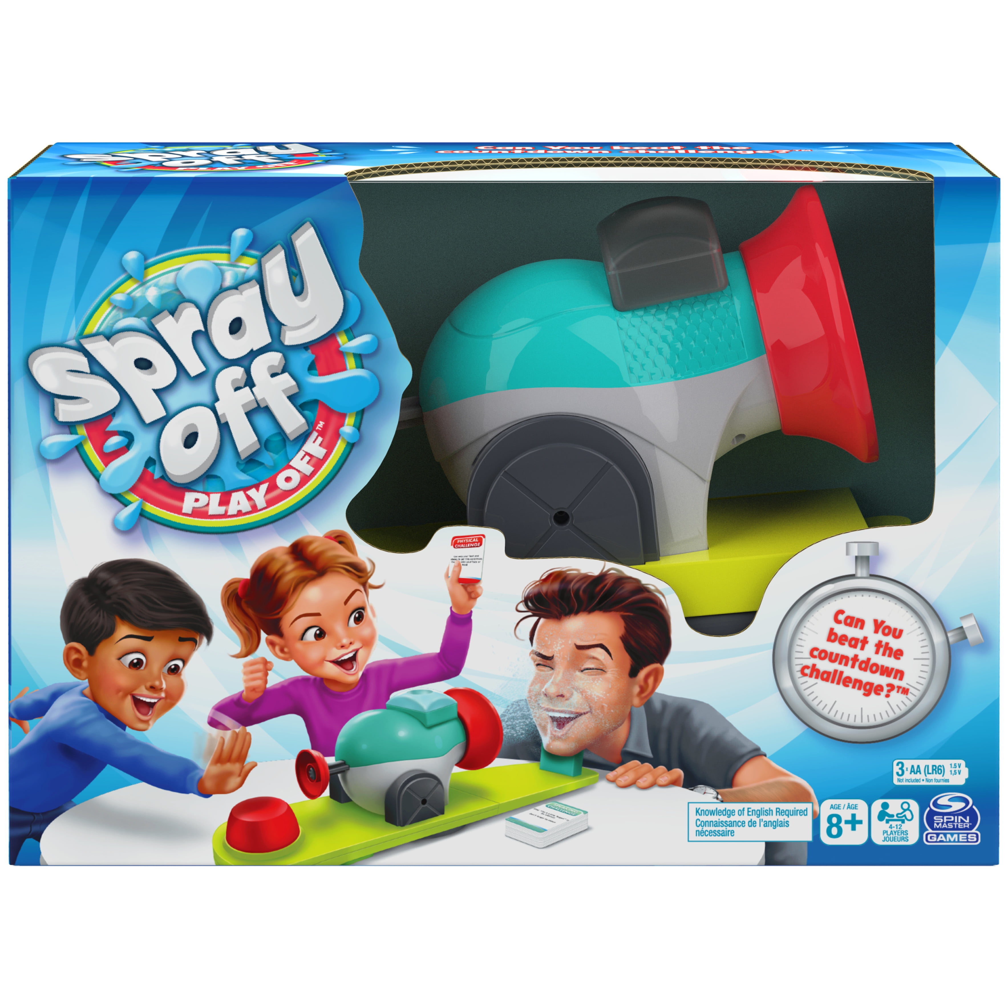 Spray Off Play Off, Water Splashing Challenge Indoor/Outdoor Backyard ...