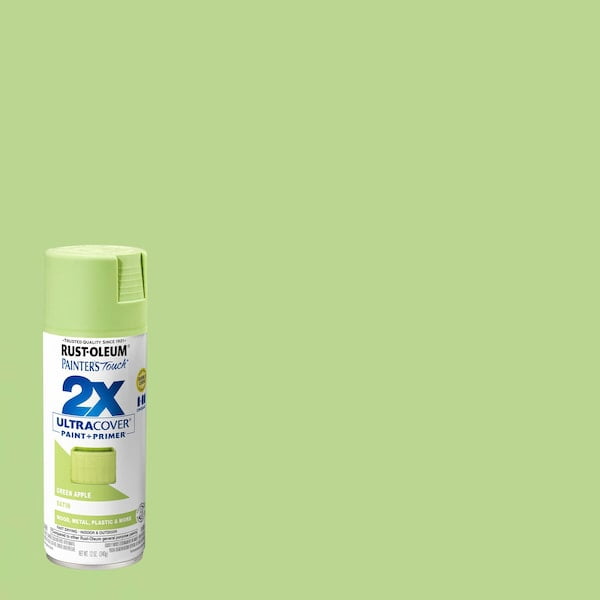 Spray Paint, Green Apple, Satin, 12 Oz - Walmart.com