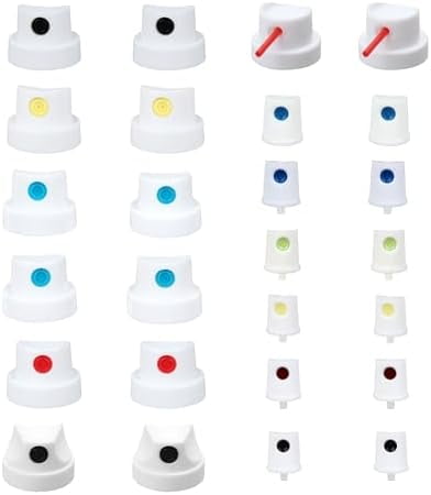 Spray Paint Nozzle Caps Set, 26 Universal Replacement Tips, Master Cap ...