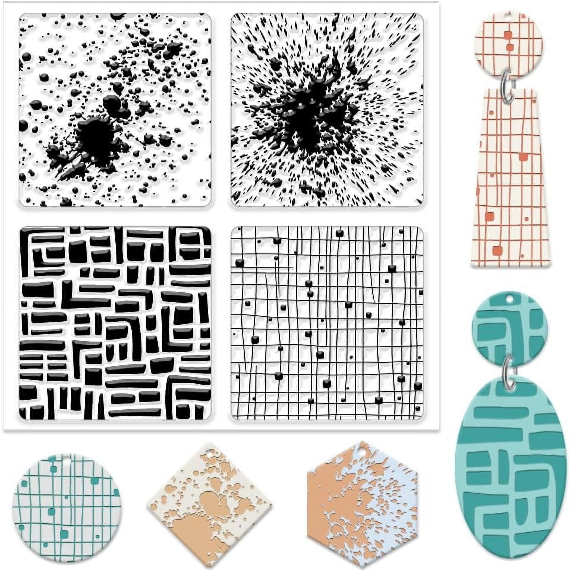 Spray Paint Splash Polymer Clay Texture Sheets Grid Clay Modeling ...