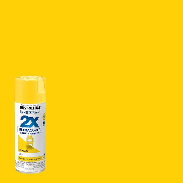 Spray Paint, Sun Yellow, Gloss, 12 oz - Walmart.com