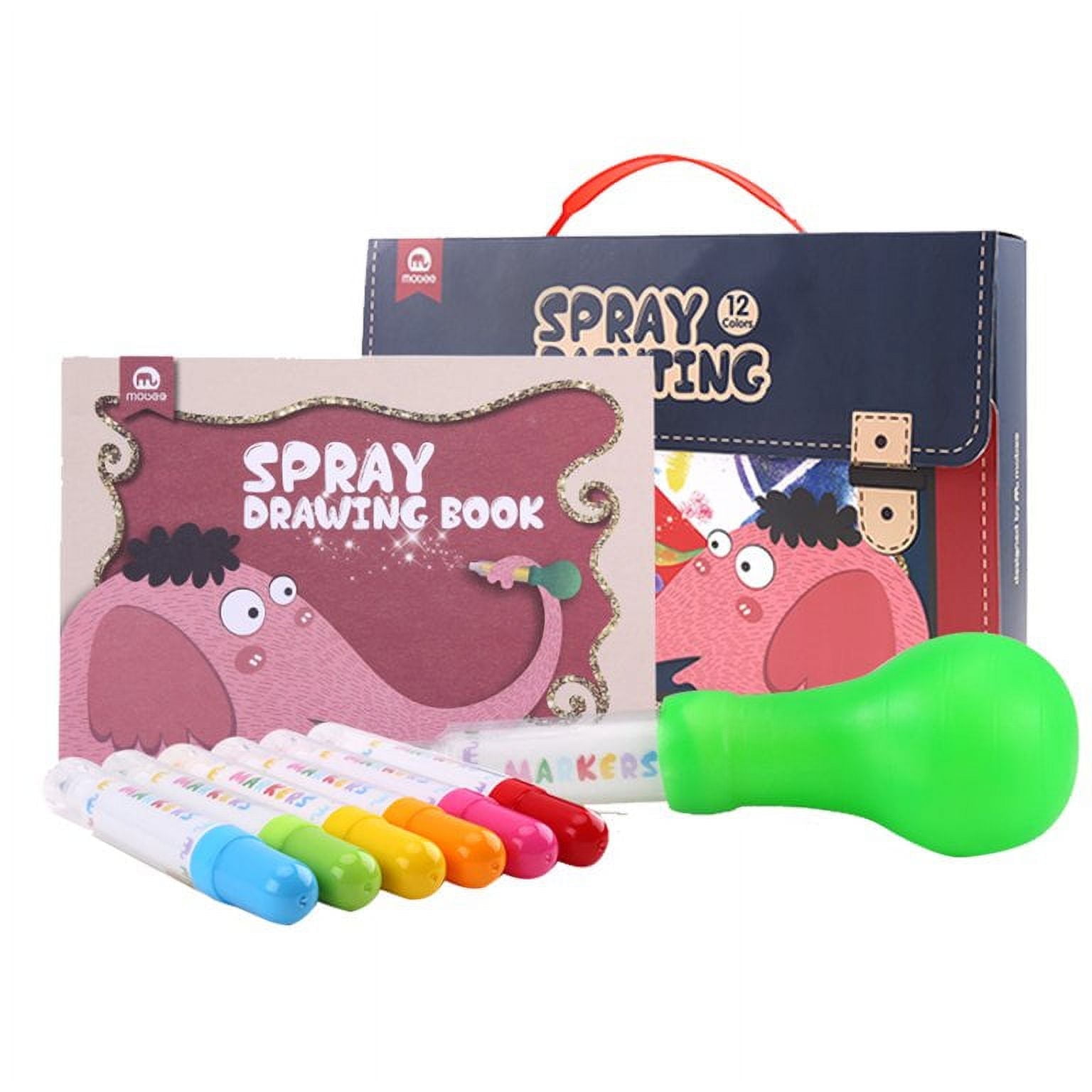 Spray Painting Set Toddlers Creative Drawing Toys Airbrush Marker ...