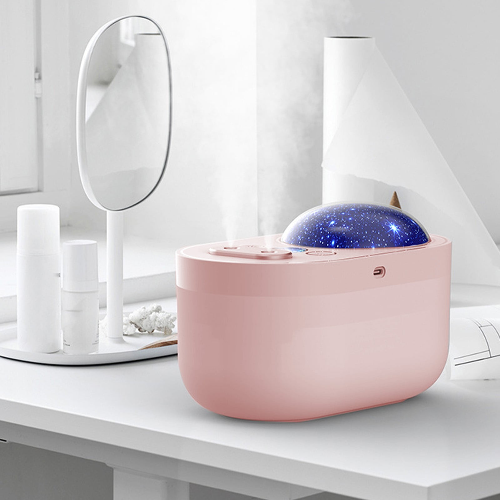 Spray Projection Humidifier Rechargeable Home Humidifying Mini Car Desk ...