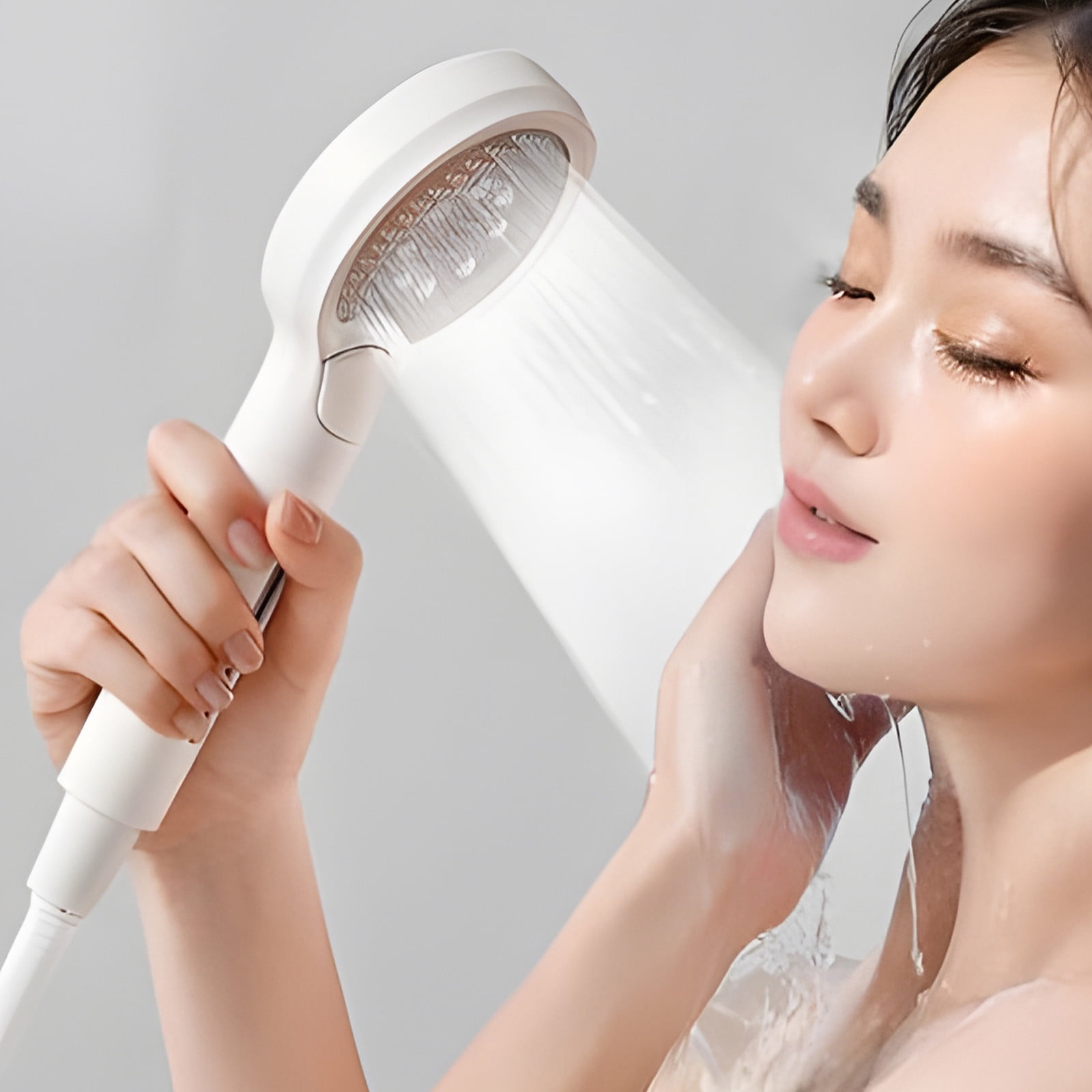 Spray Settings Hand Held Shower Head, Extra Long Stainless Steel Hose, Pressurized Shower Head ...