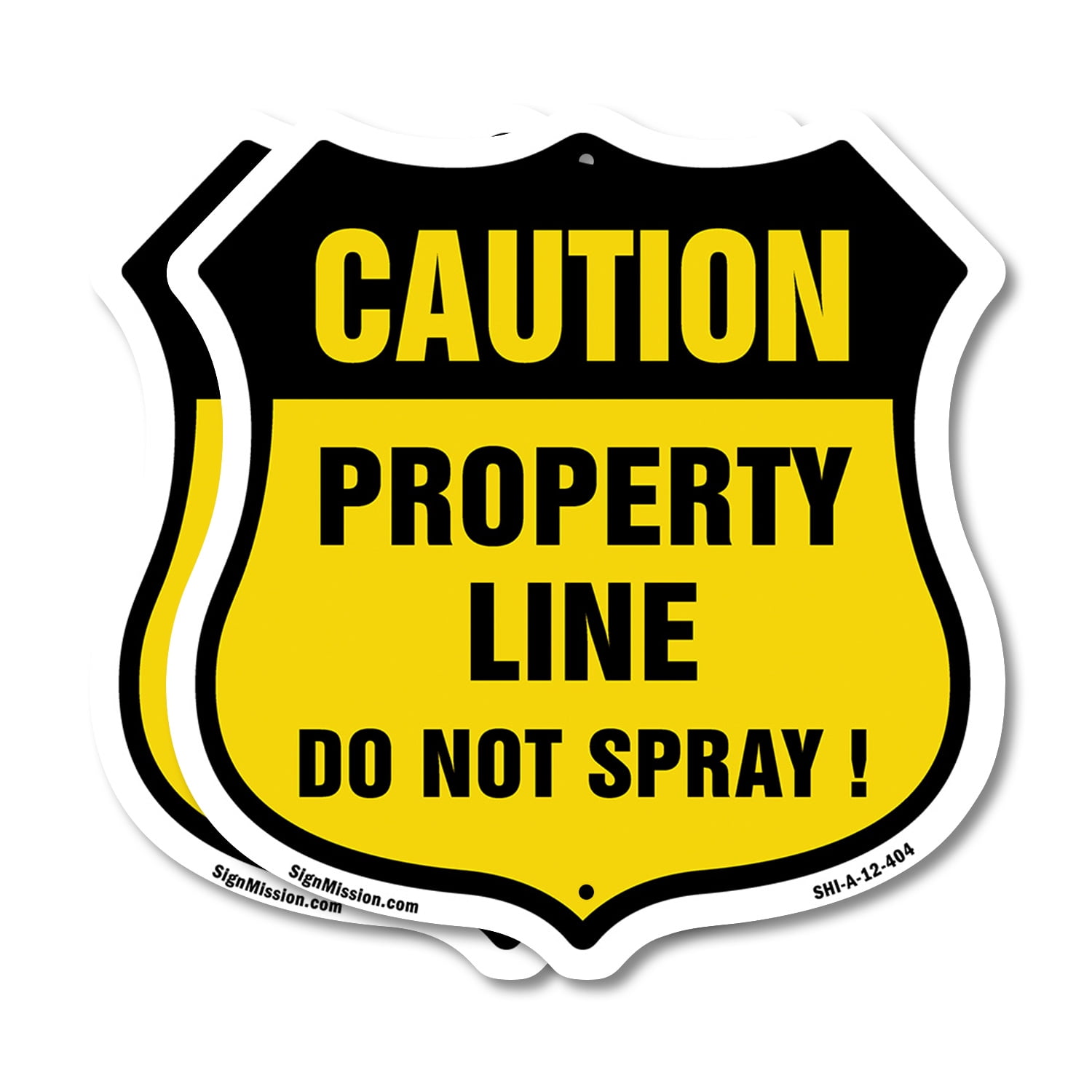 No Spray Shield Sign Caution Property Line Do Not Spray (2 Pack) 12 ...