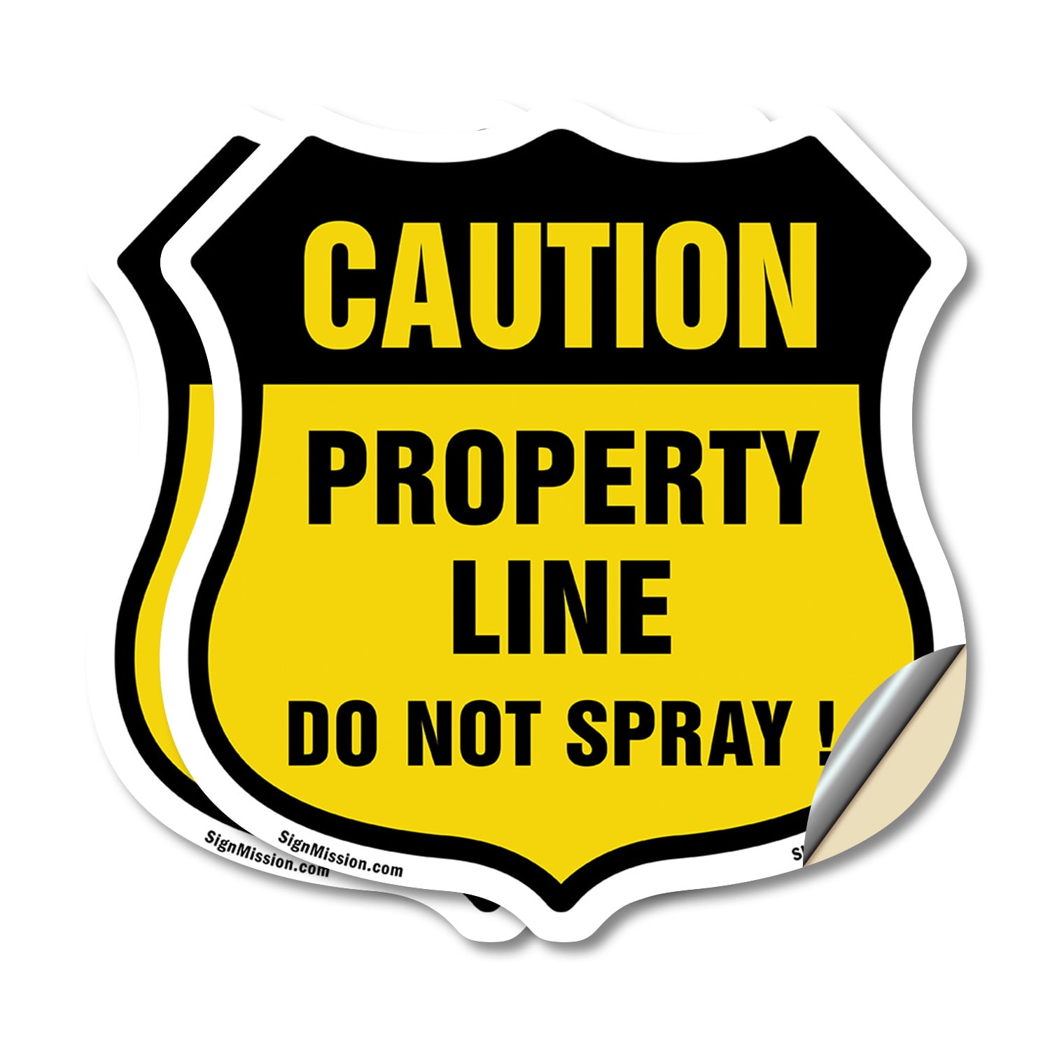 No Spray Shield Sign Caution Property Line Do Not Spray (2 Pack) 6 inch ...